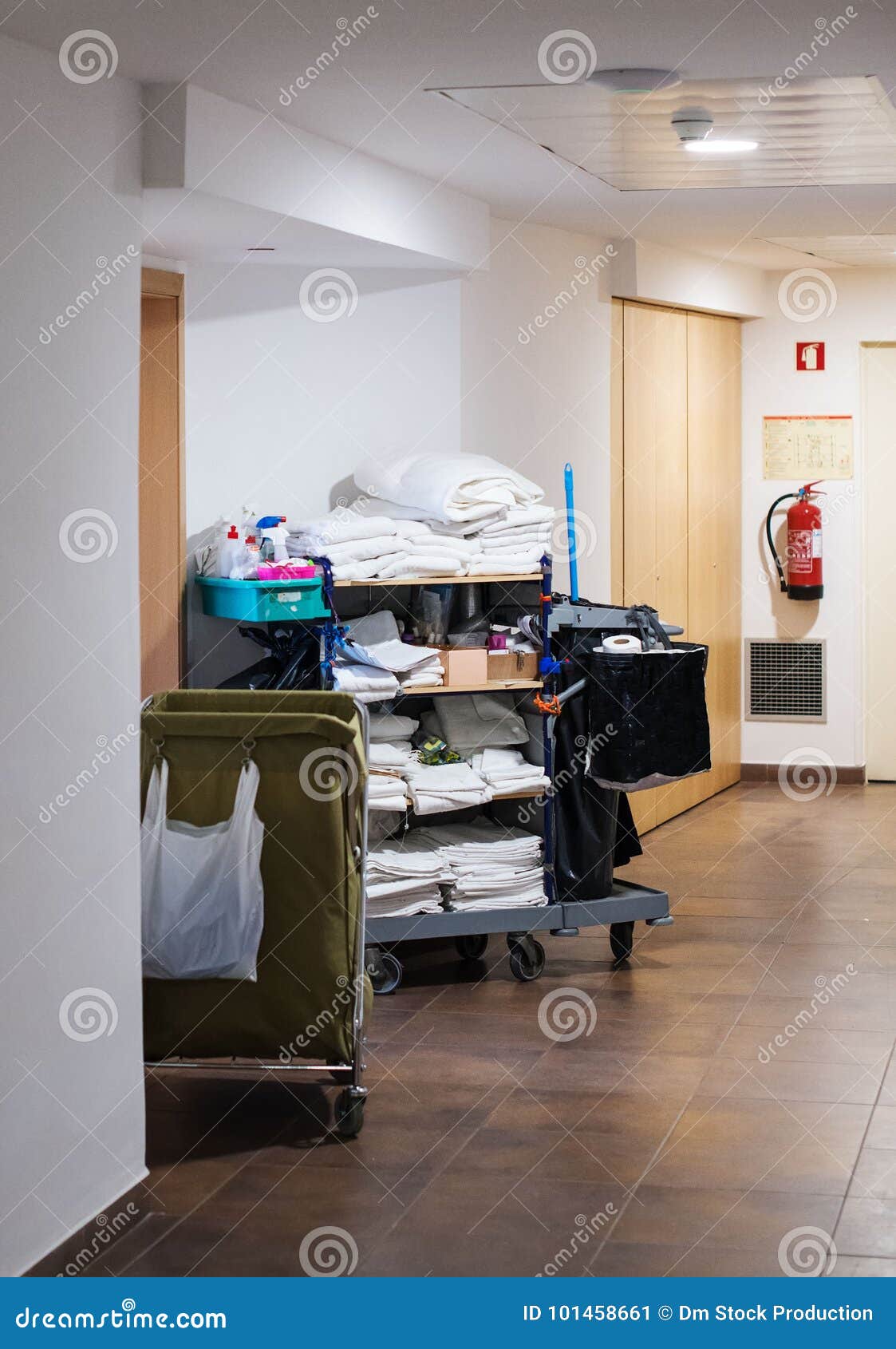 Service trolley. stock image. Image of room, bucket - 101458661