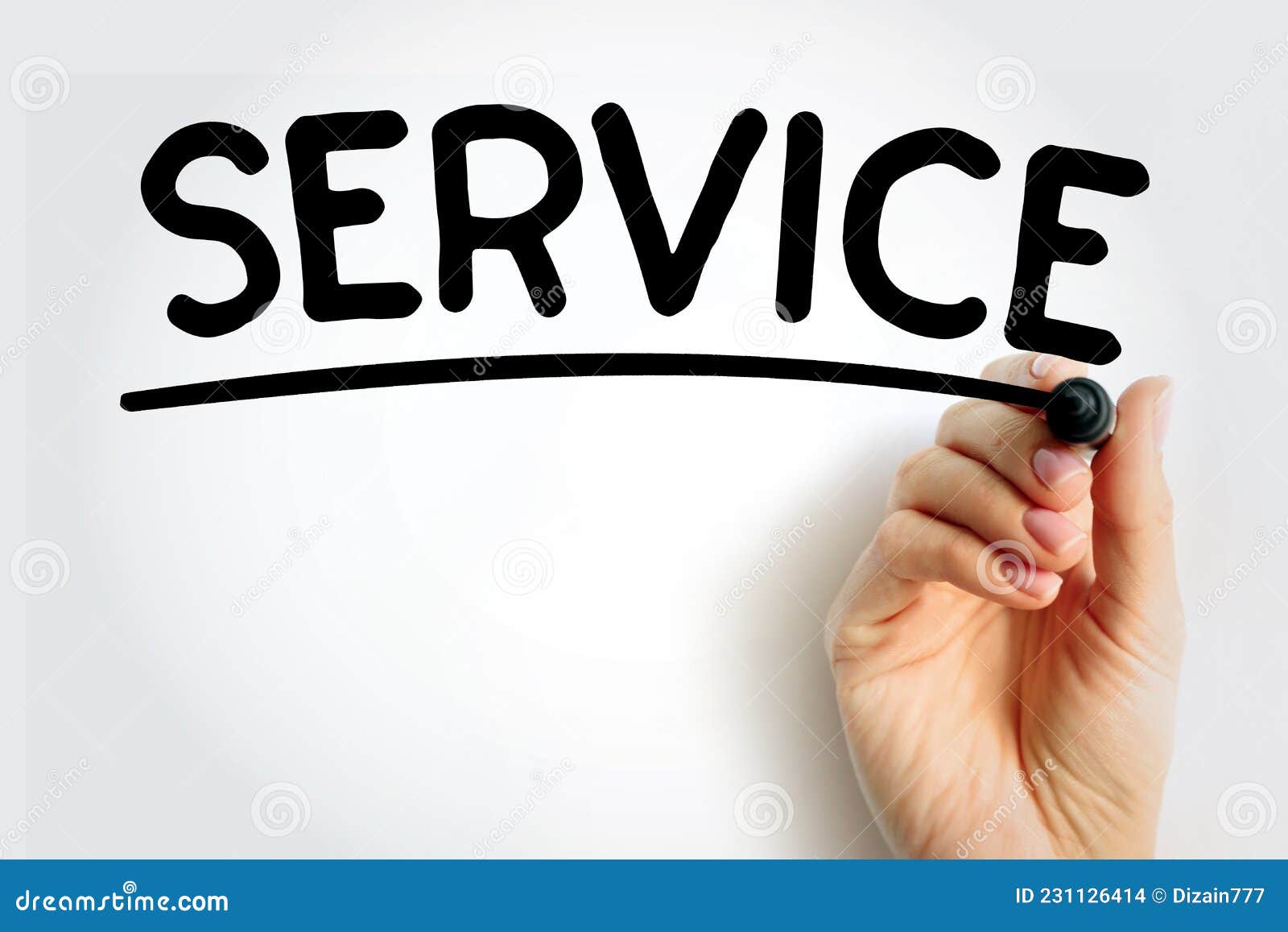 SERVICE Underlined Text with Marker, Concept Background Stock Photo ...