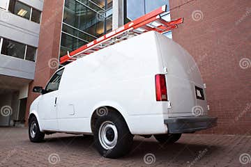 Service Van from back stock image. Image of worker, painter - 19969763
