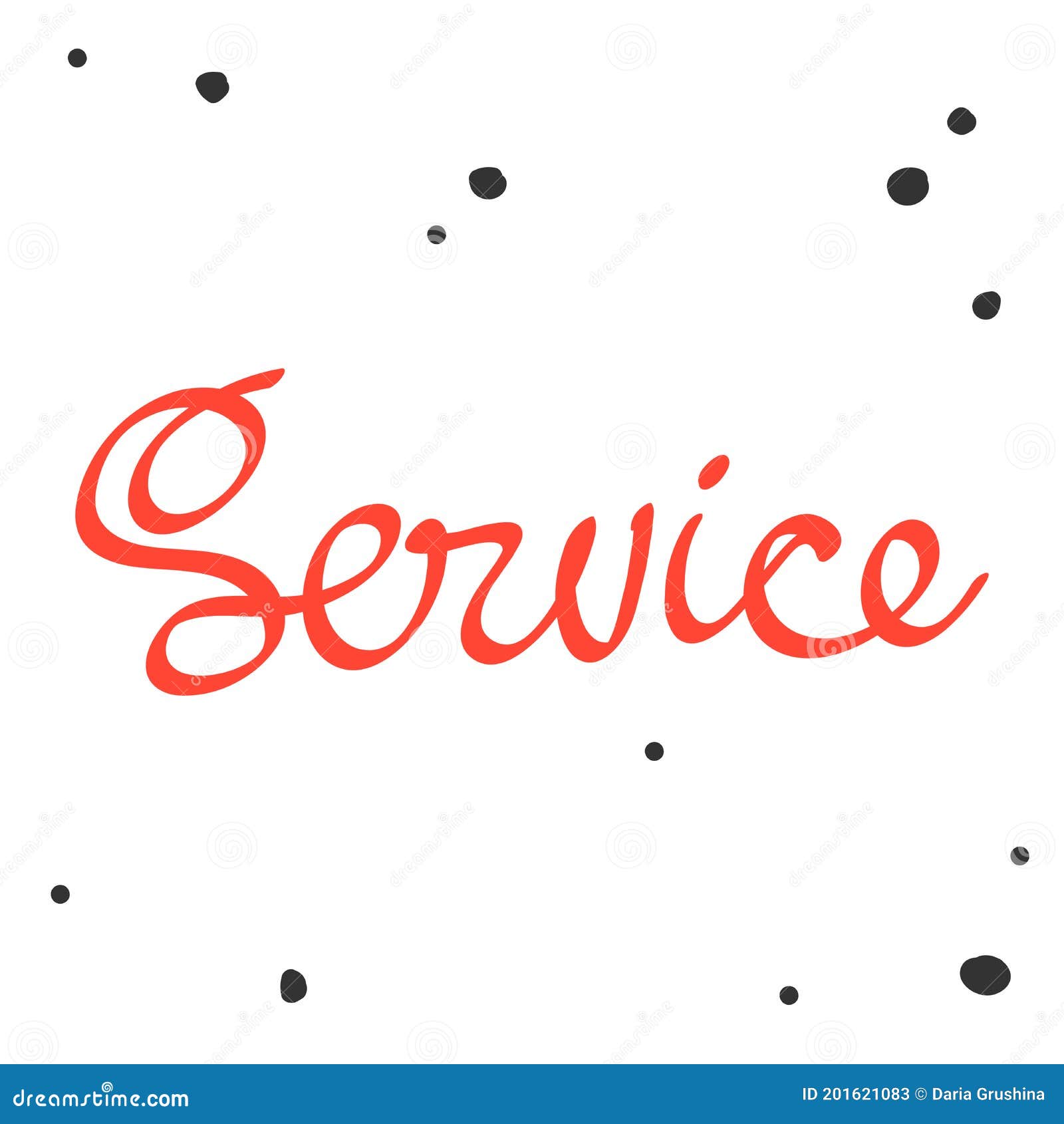 Service. Vector Design Illustration. Video Logo Sticker. Banner ...