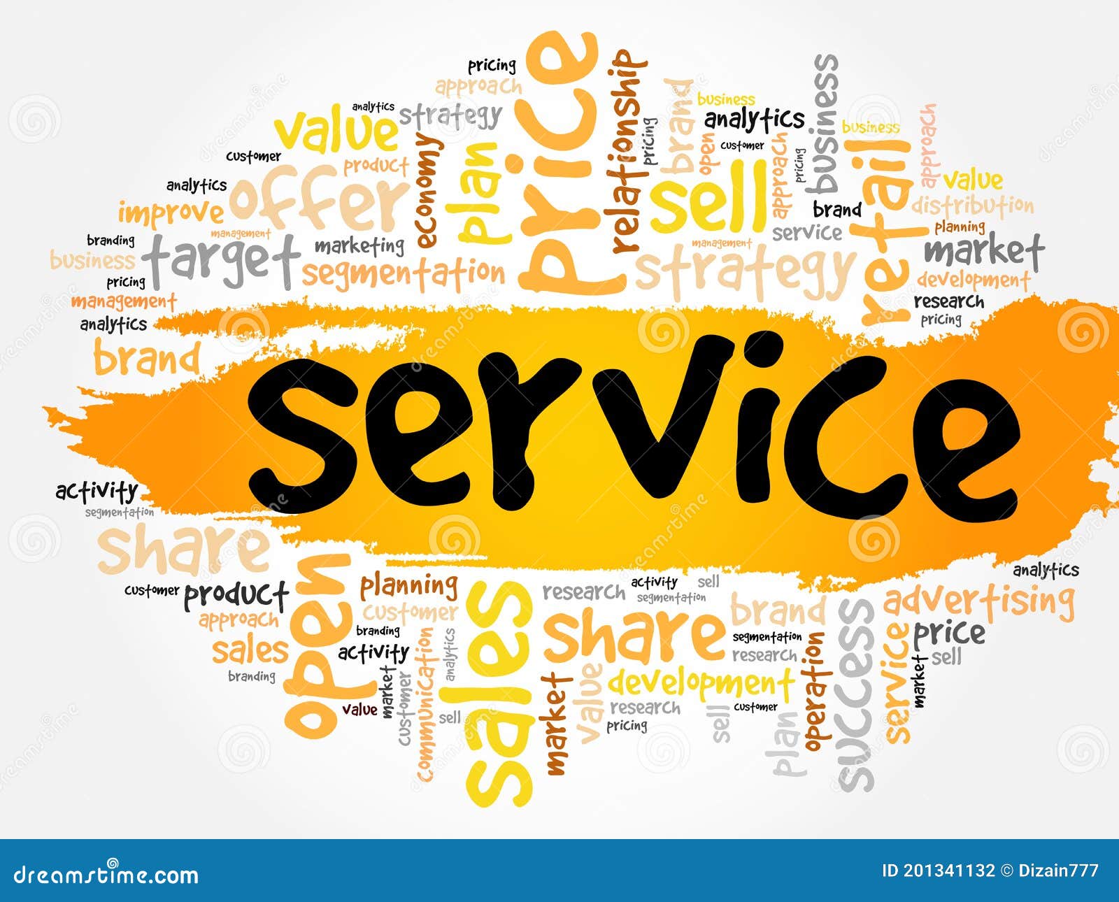 SERVICE word cloud collage stock illustration. Illustration of ...