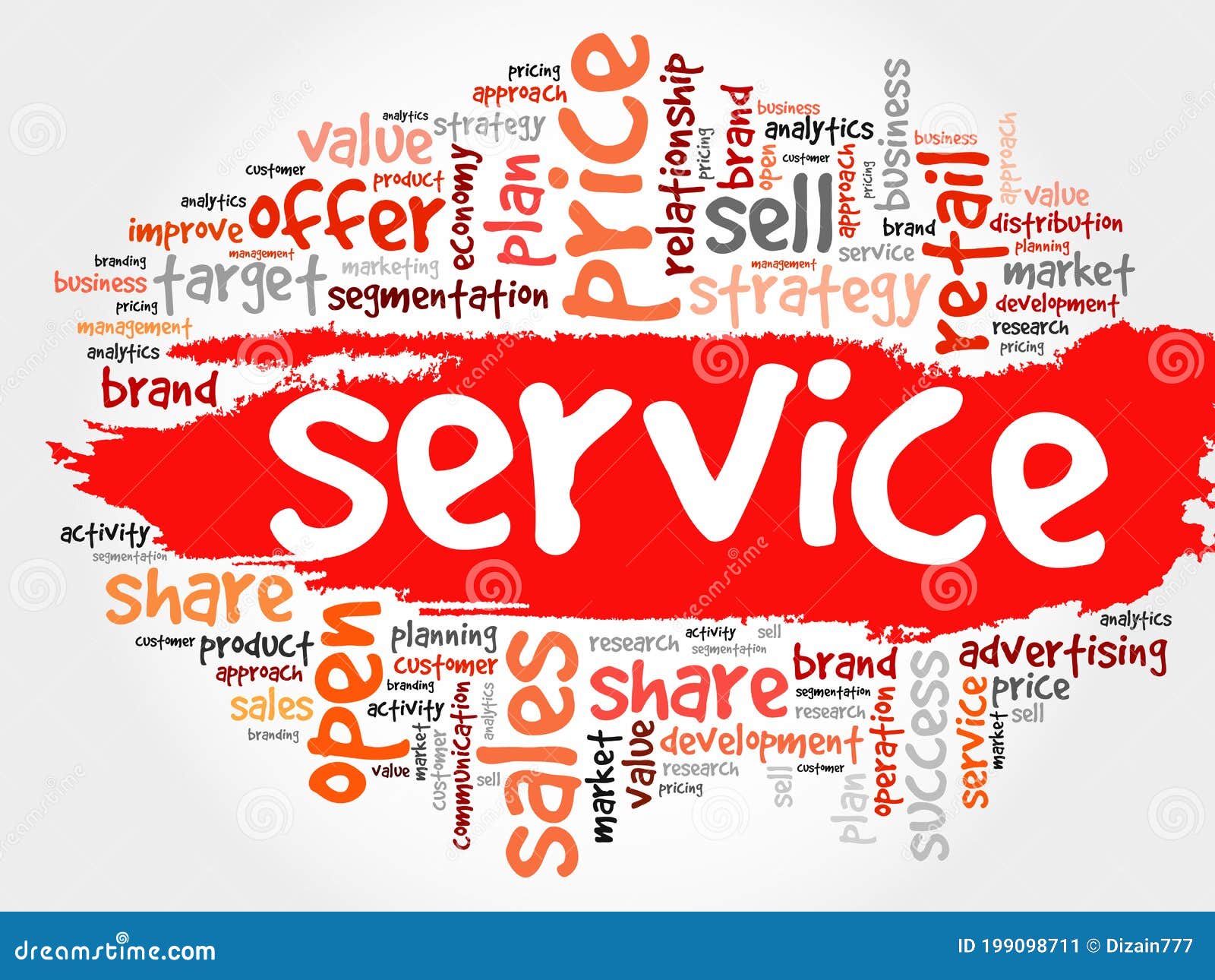 SERVICE word cloud collage stock illustration. Illustration of quality ...