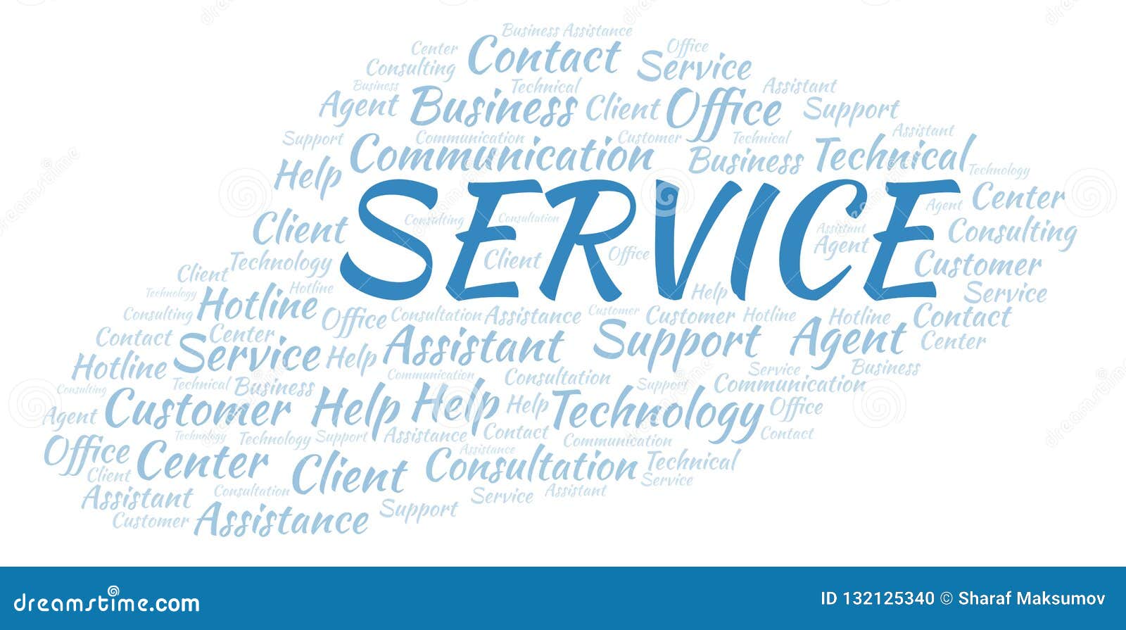 Service word cloud stock illustration. Illustration of collage - 132125340