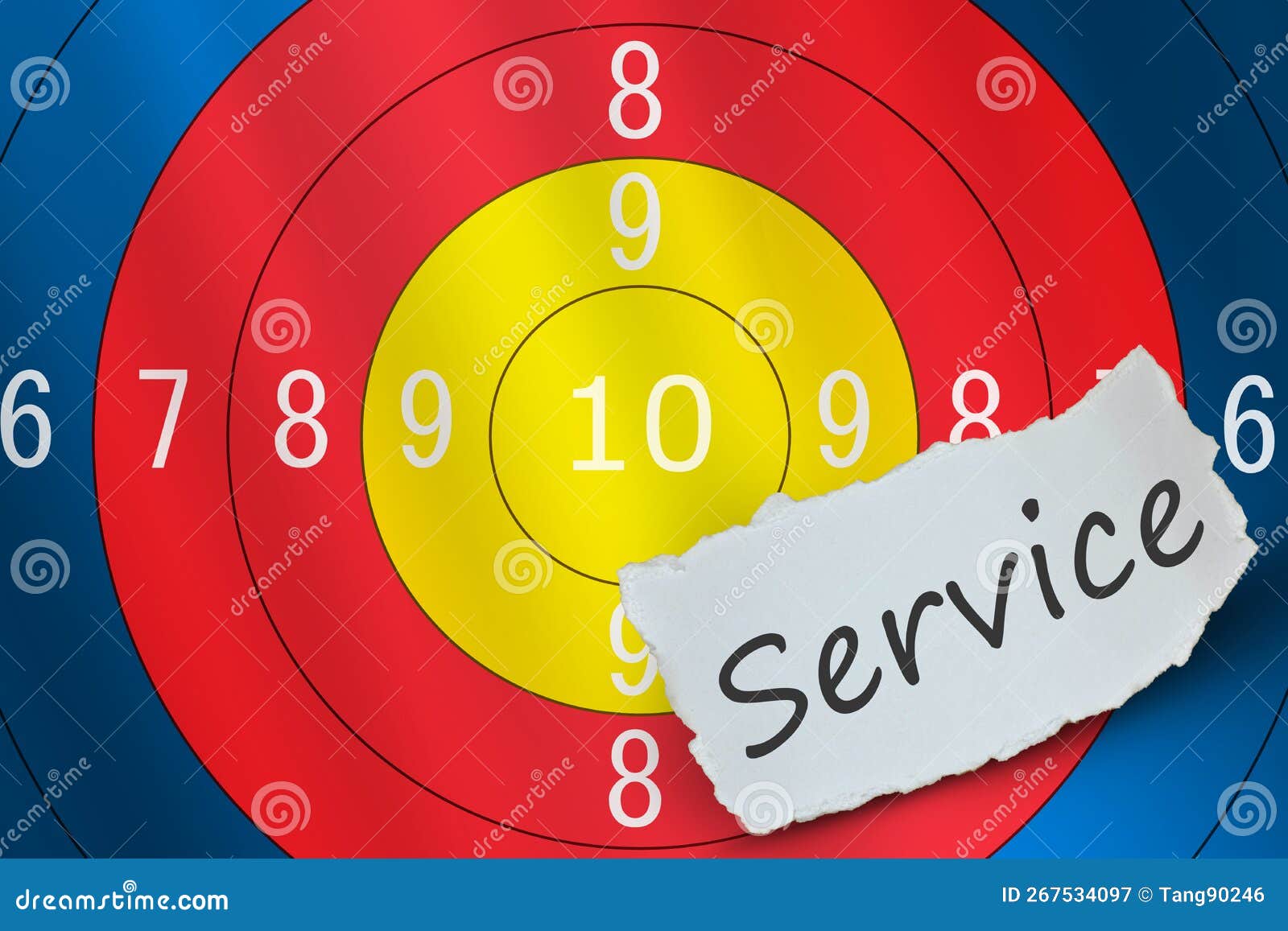 Servicel Word on White Paper with Arrow Target Board Stock Illustration ...