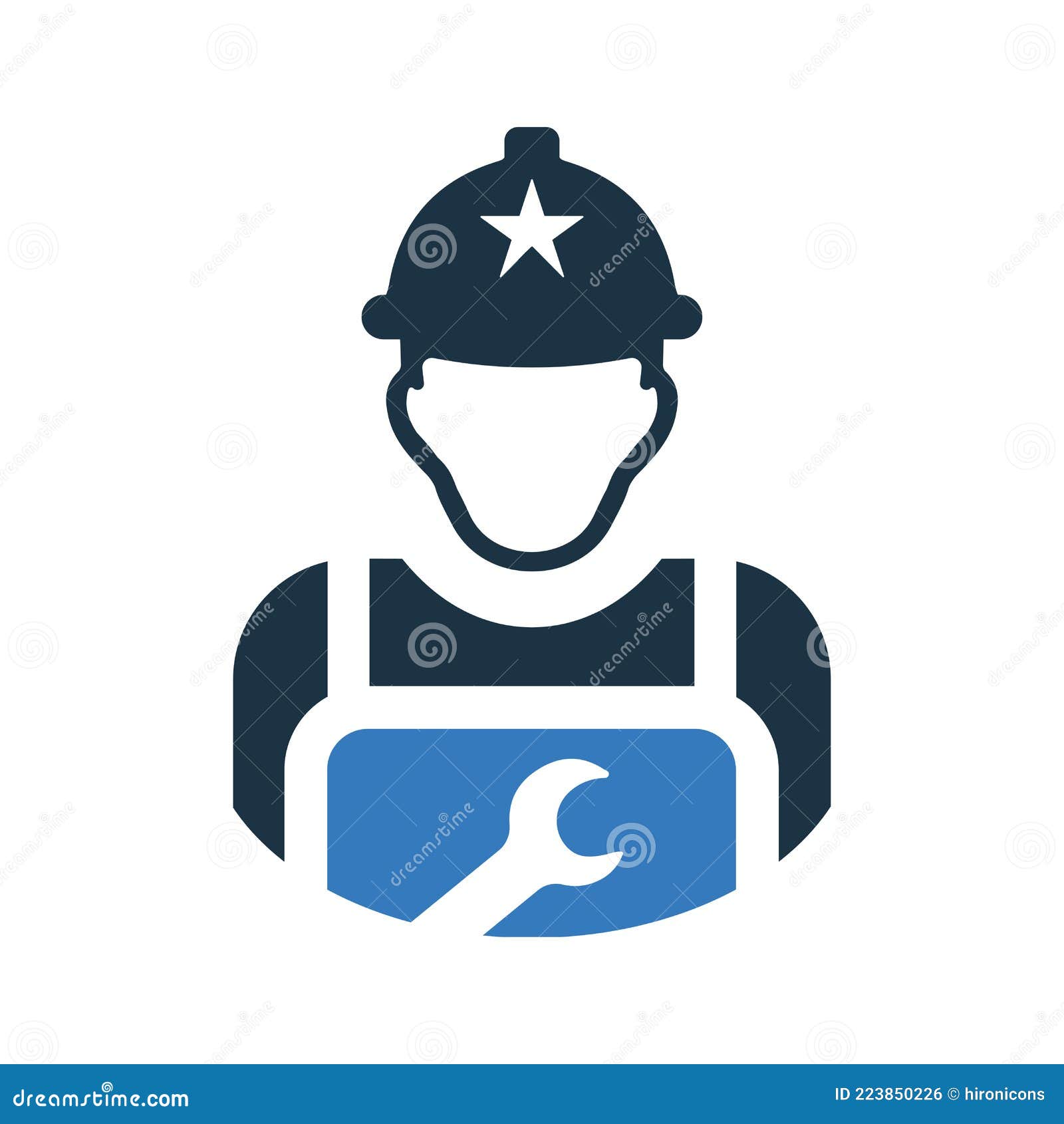 Serviceman, Engineer Icon. Simple Editable Vector Illustration Stock ...