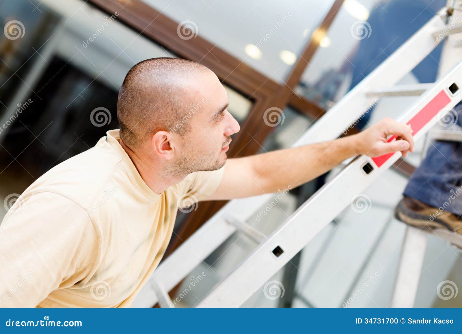 Serviceman Helping stock photo. Image of repairman, engineer - 34731700