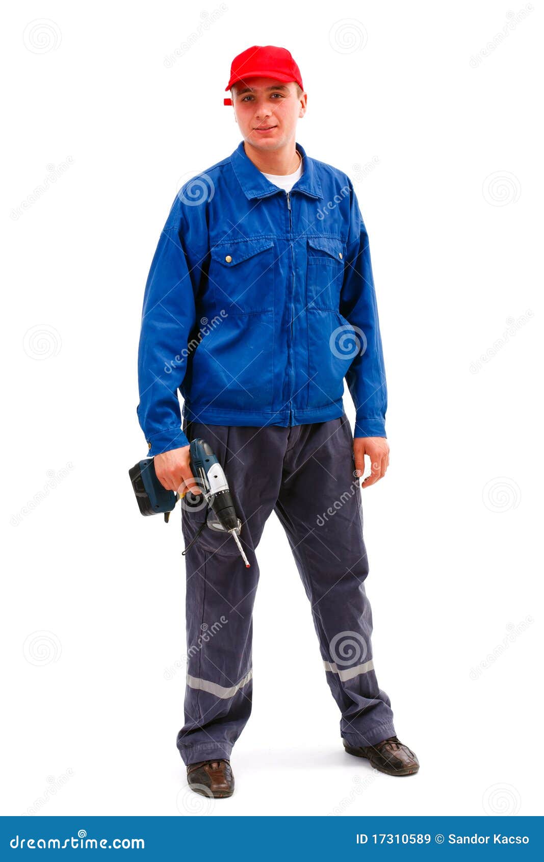 Serviceman Standing Isolated on White Stock Image - Image of service ...