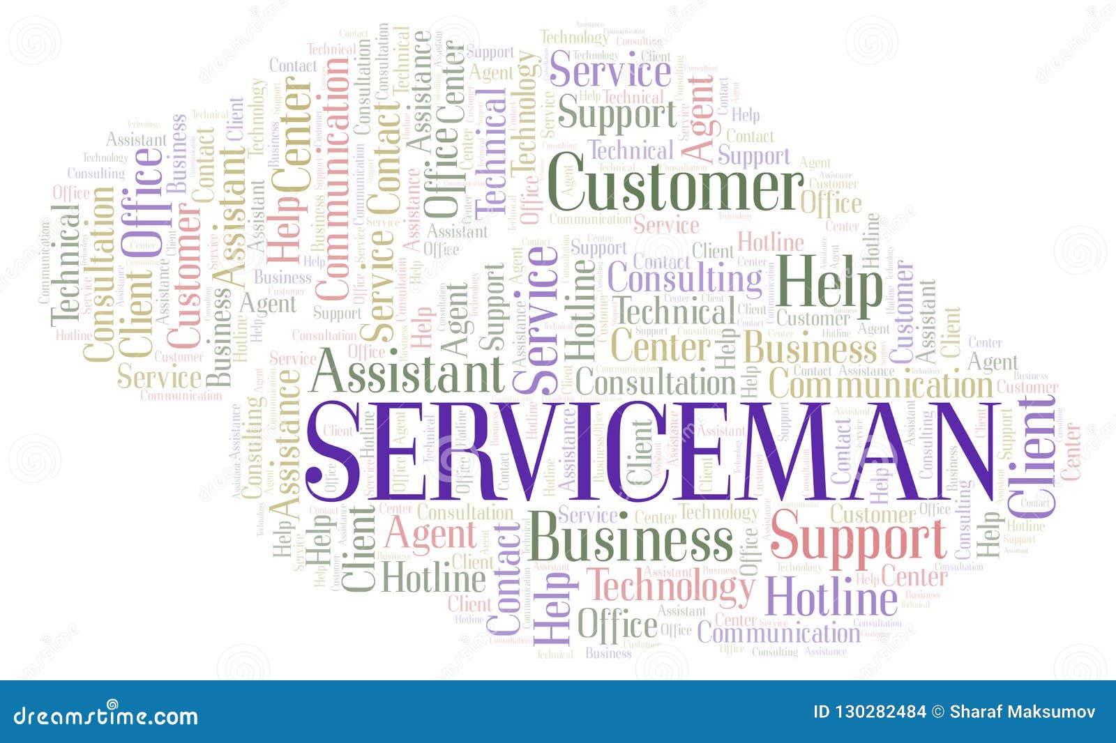 Serviceman word cloud. stock illustration. Illustration of greeting ...