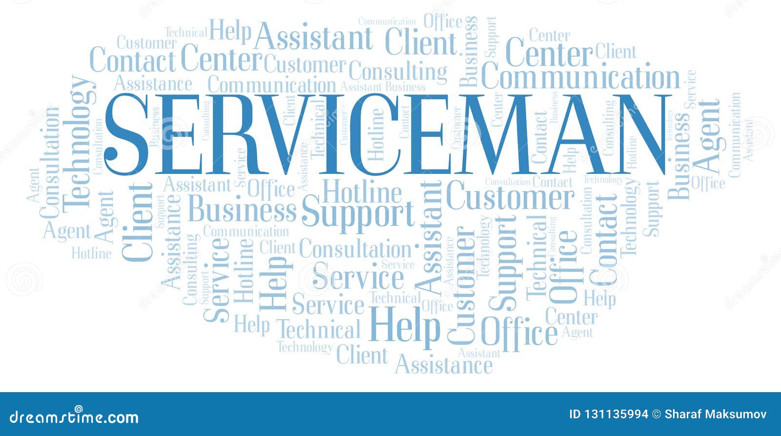 Serviceman word cloud. stock illustration. Illustration of support ...