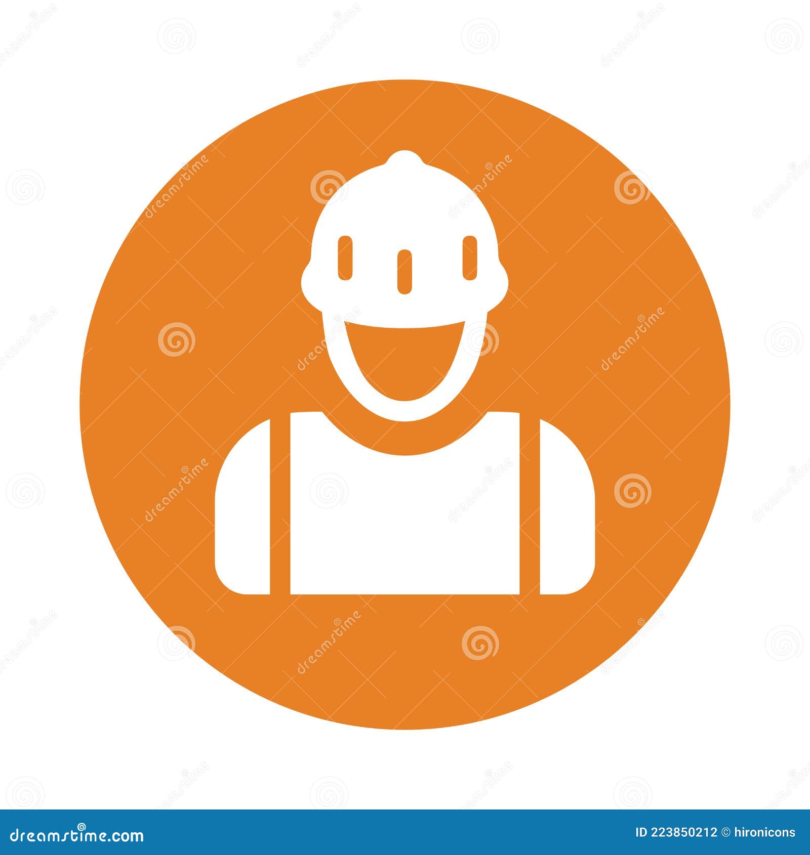 Serviceman, Work Icon. Orange Color Vector EPS Stock Vector ...