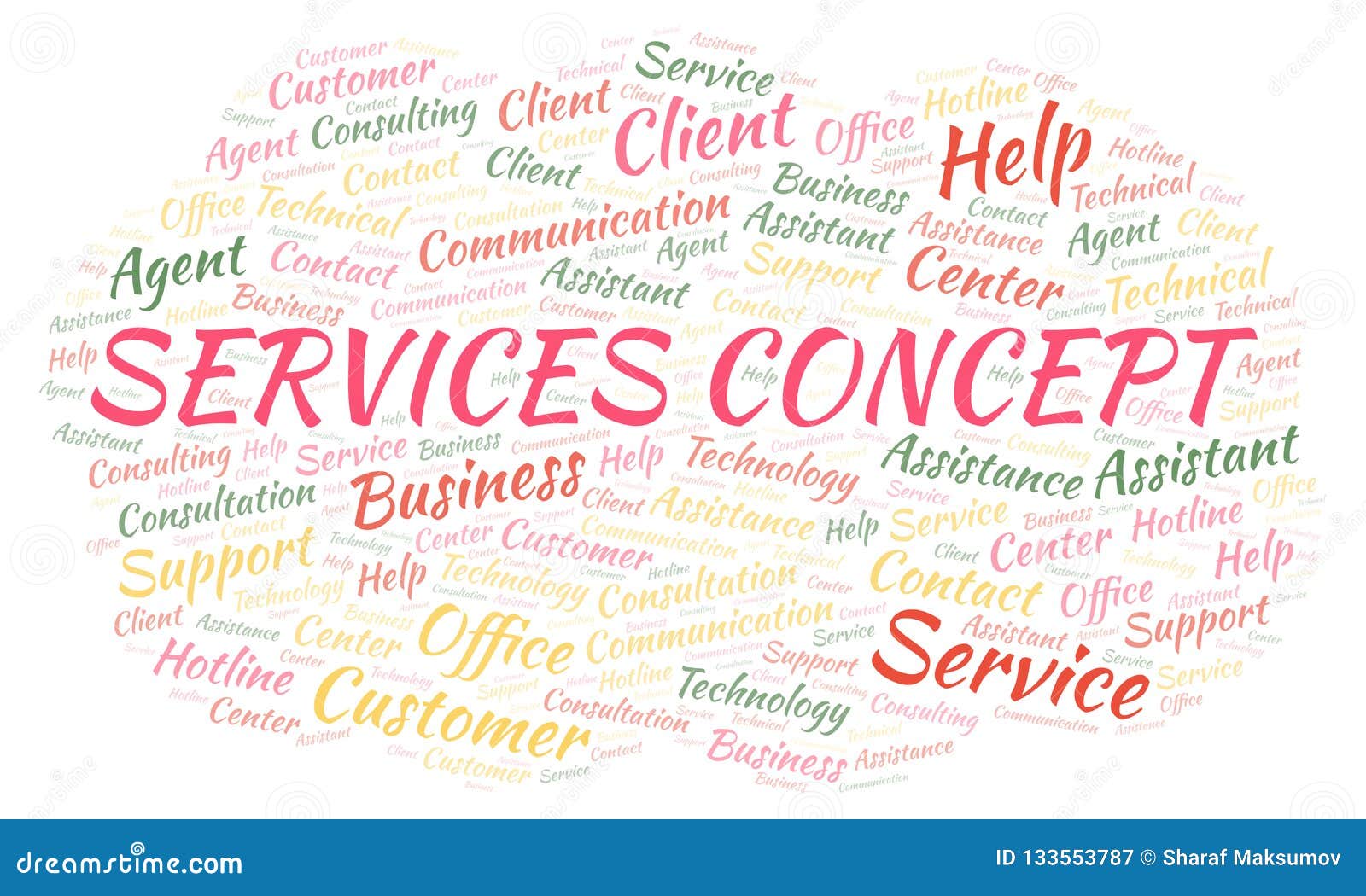 Services Concept Word Cloud Stock Illustration - Illustration of ...