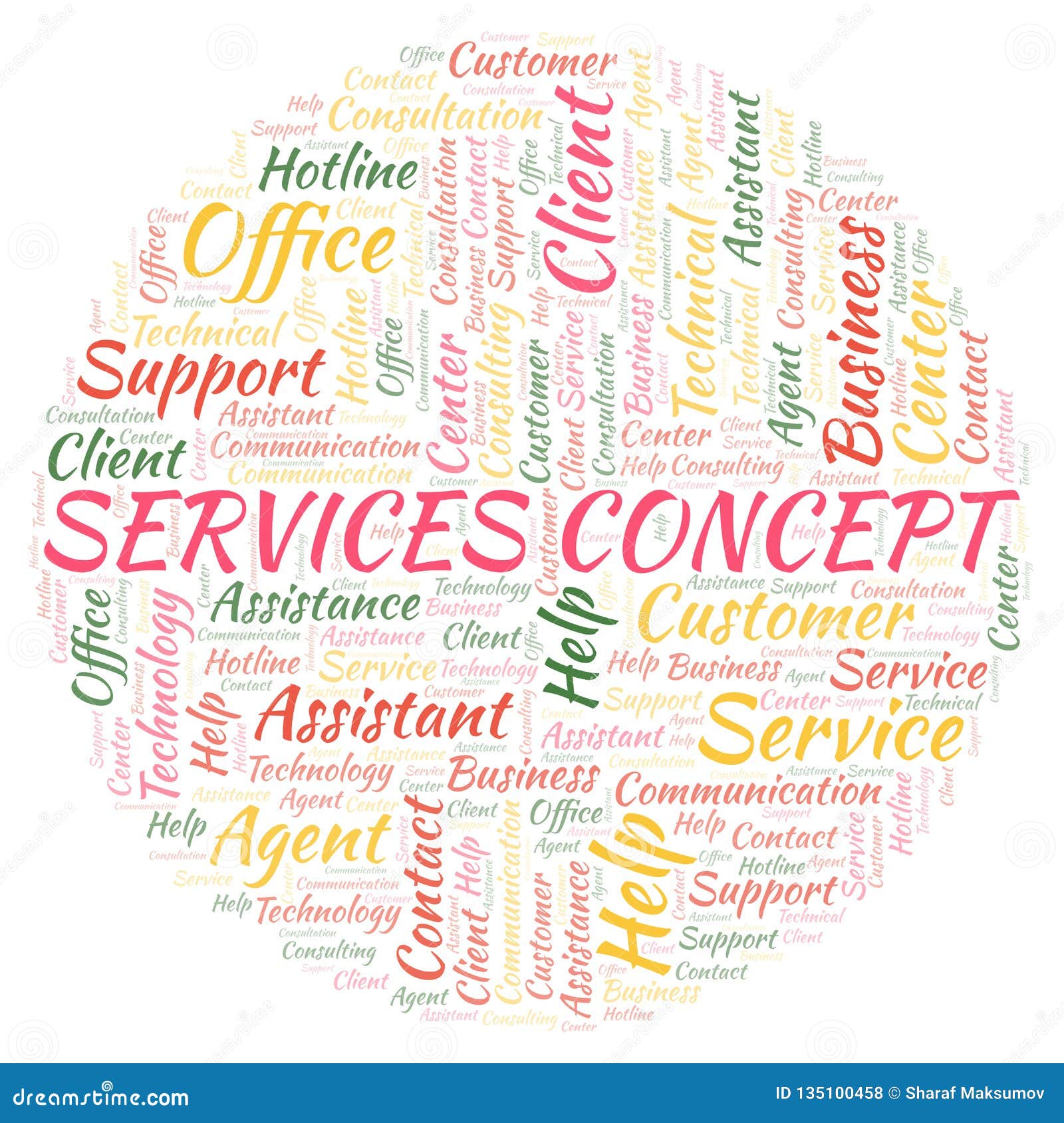 Services Concept Word Cloud Stock Illustration - Illustration of poster ...