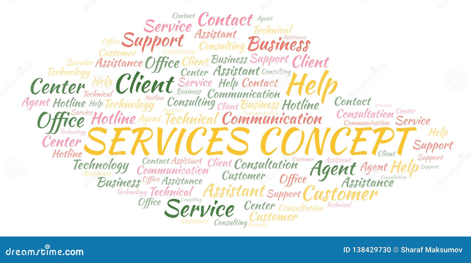 Services Concept Word Cloud Stock Illustration - Illustration of ...