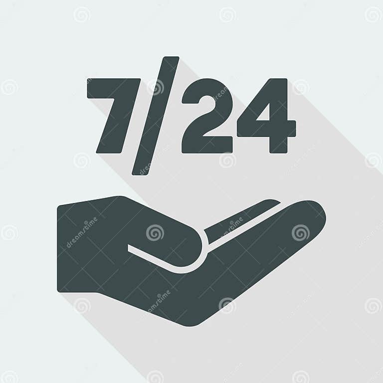 7/24 Services - Vector Web Icon Stock Vector - Illustration of business ...