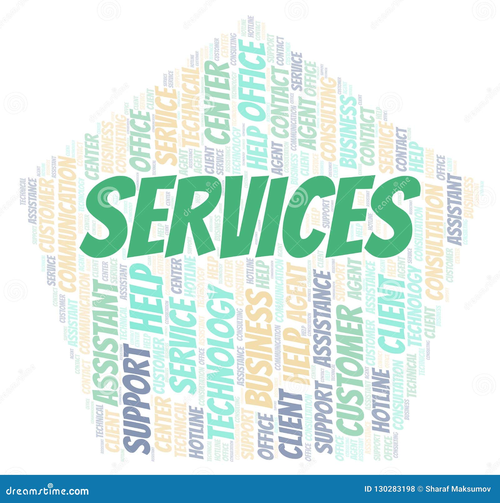 Services word cloud. stock illustration. Illustration of word - 130283198