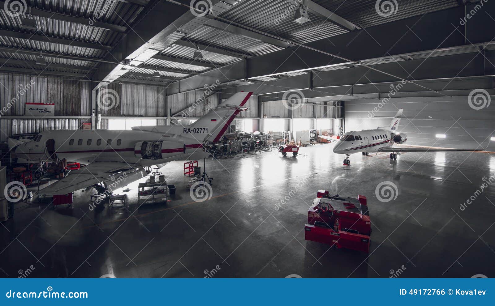 Servicing Business Aviation at a Hangar Editorial Photo - Image of work ...