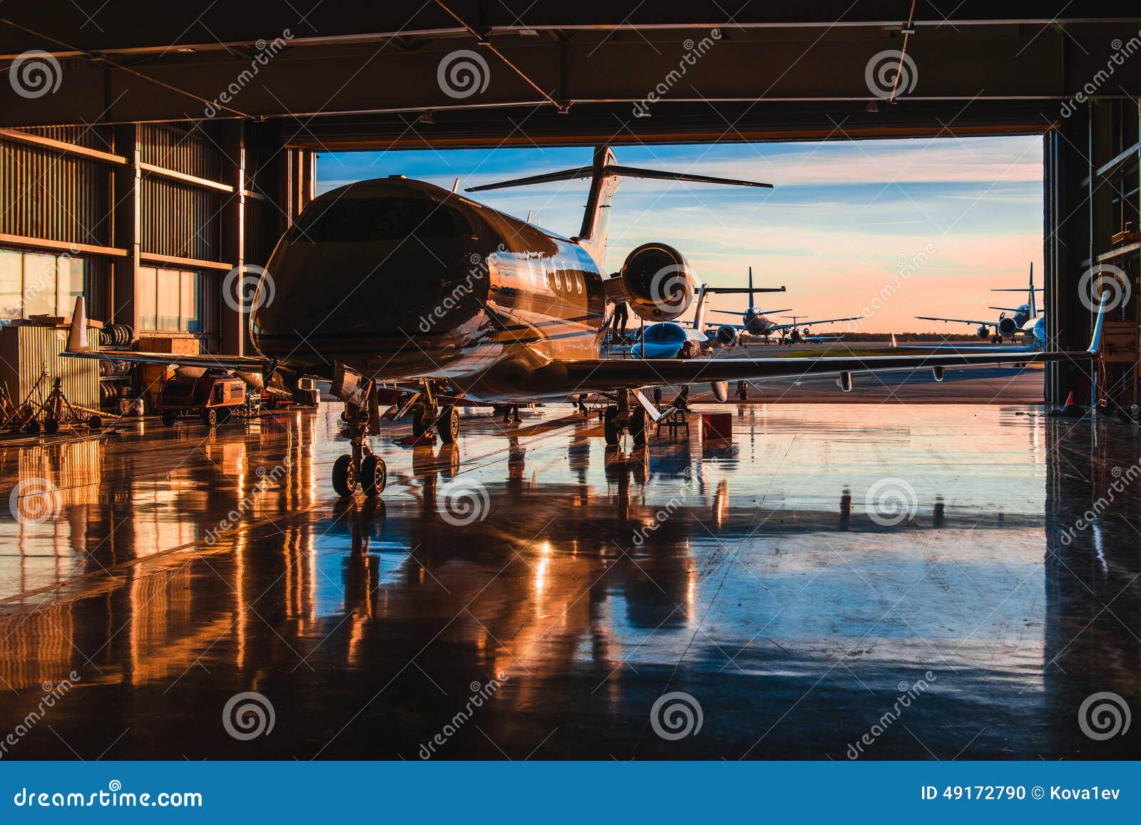Servicing Business Aviation at a Hangar Editorial Image - Image of ...
