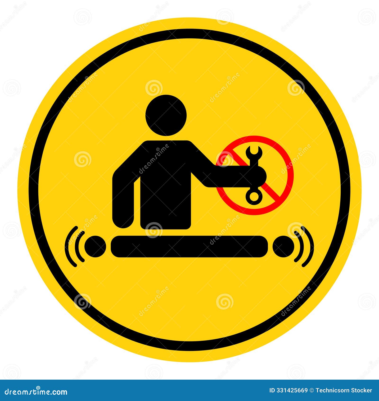 Servicing Moving or Energized Equipment Symbol Sign, Vector ...