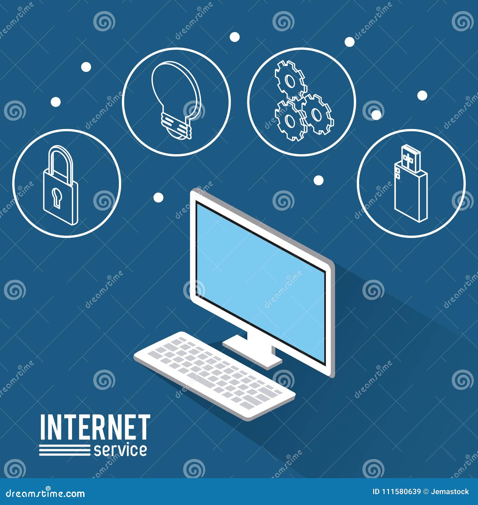 Servicio De Internet Infographic Ilustración del Vector - Ilustración ...