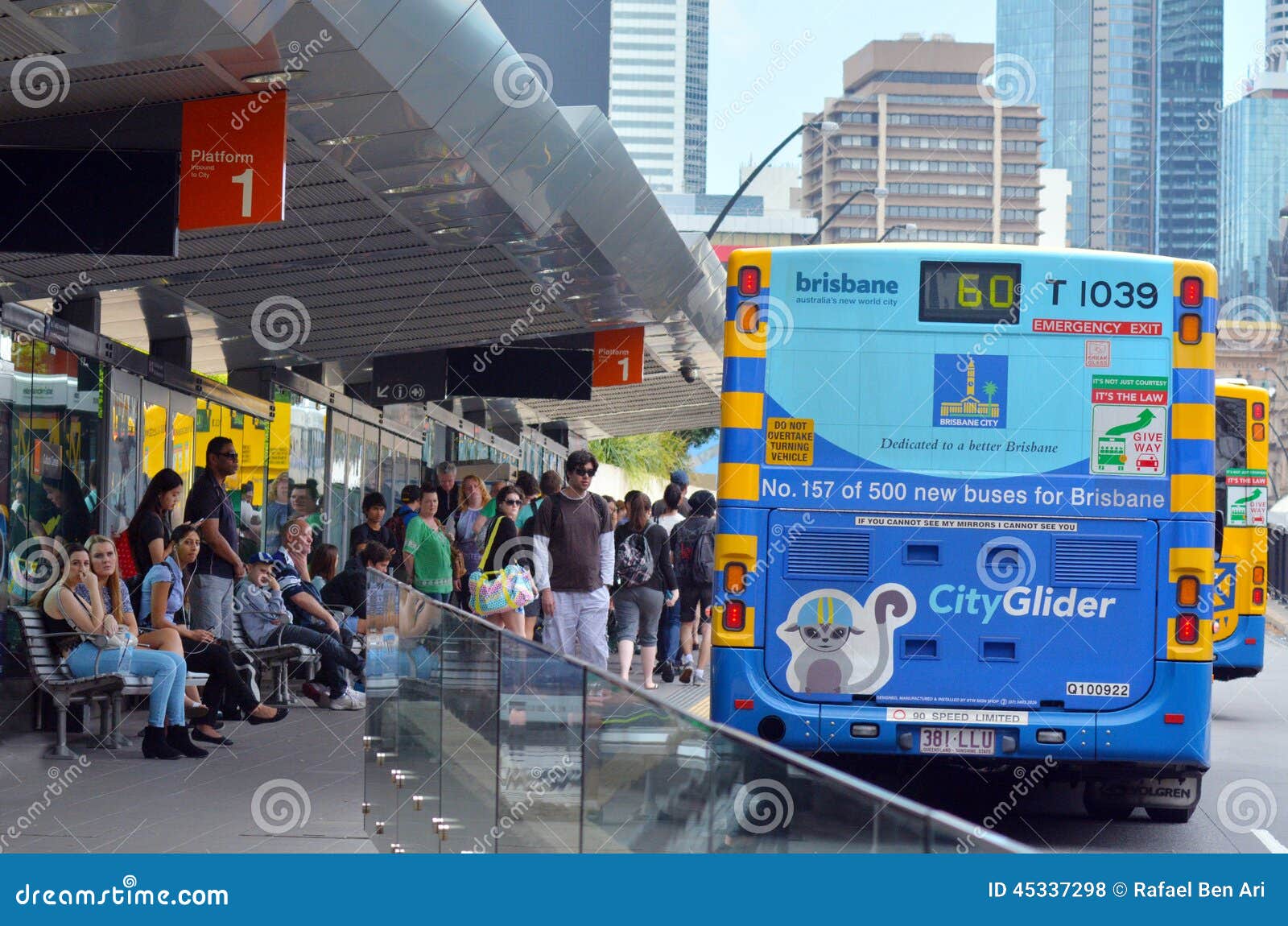 Servicios De Autobuses De CityGlider - Brisbane Australia Foto de ...