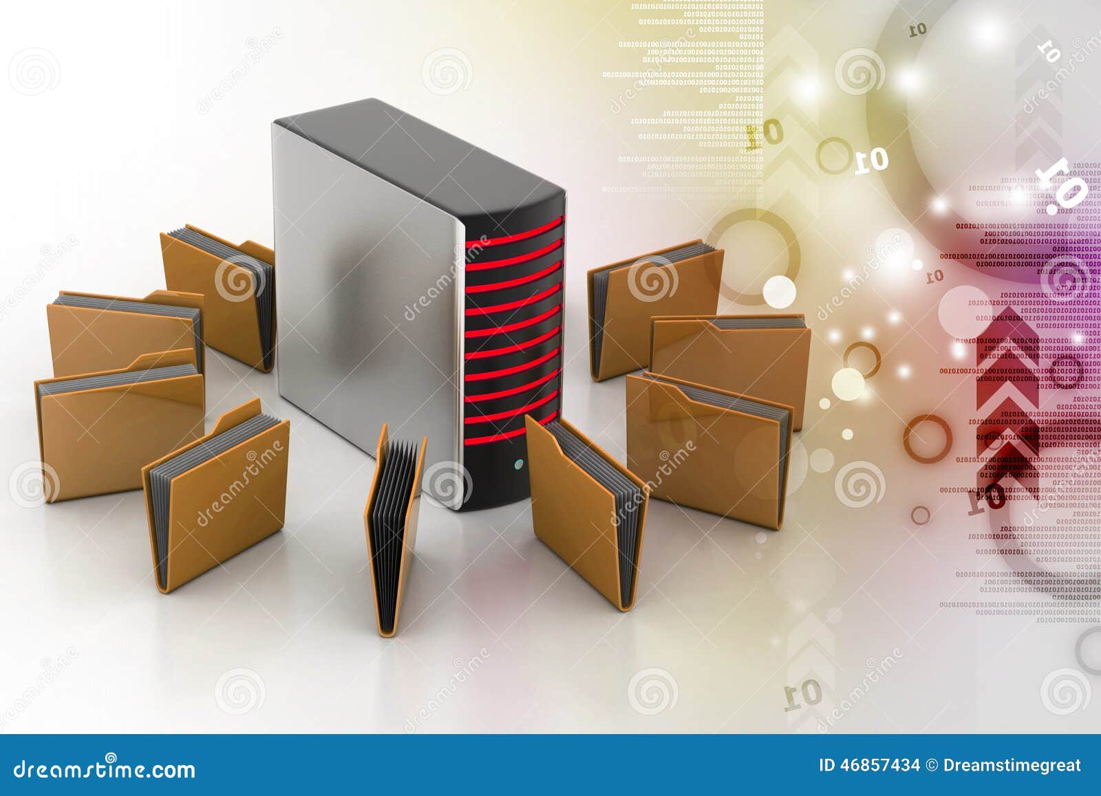 Servidor Con La Carpeta De Archivos Stock de ilustración - Ilustración ...