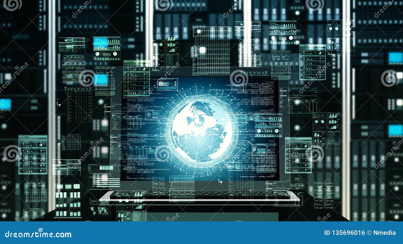 Servidor Grande De Internet De Los Datos Foto de archivo - Imagen de ...