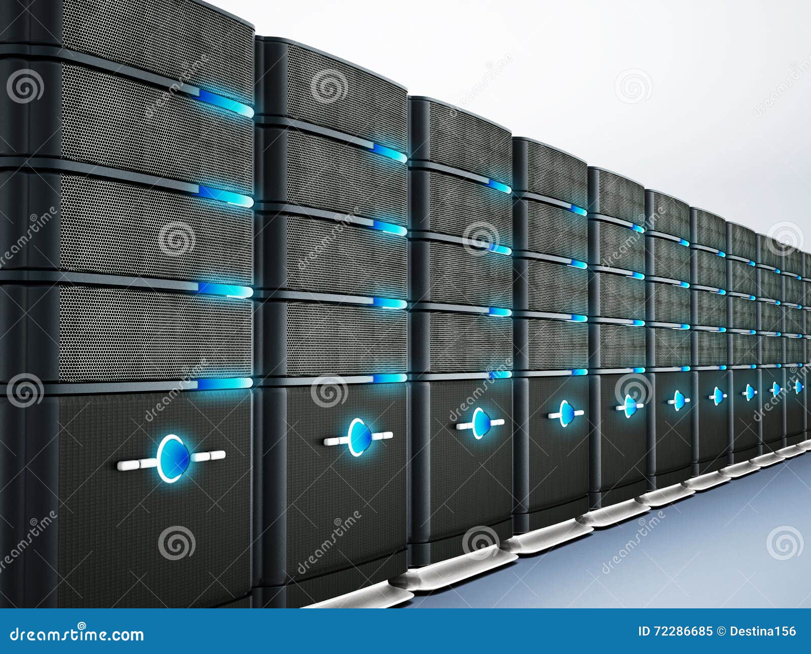 Servidores De Rede Ilustração 3D Ilustração Stock - Ilustração de ...
