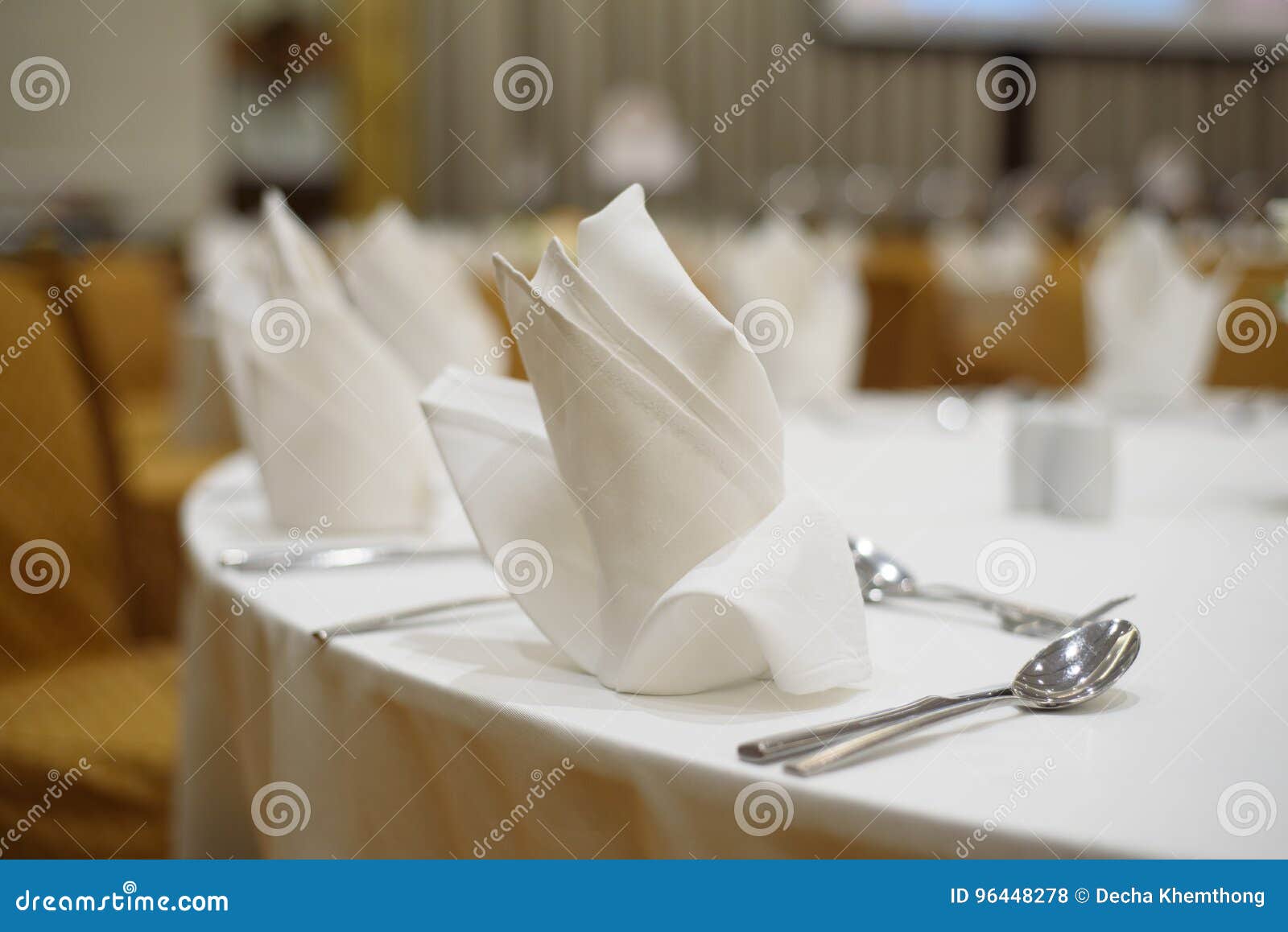 Serviette on dinner stock photo. Image of party, entertainment - 96448278