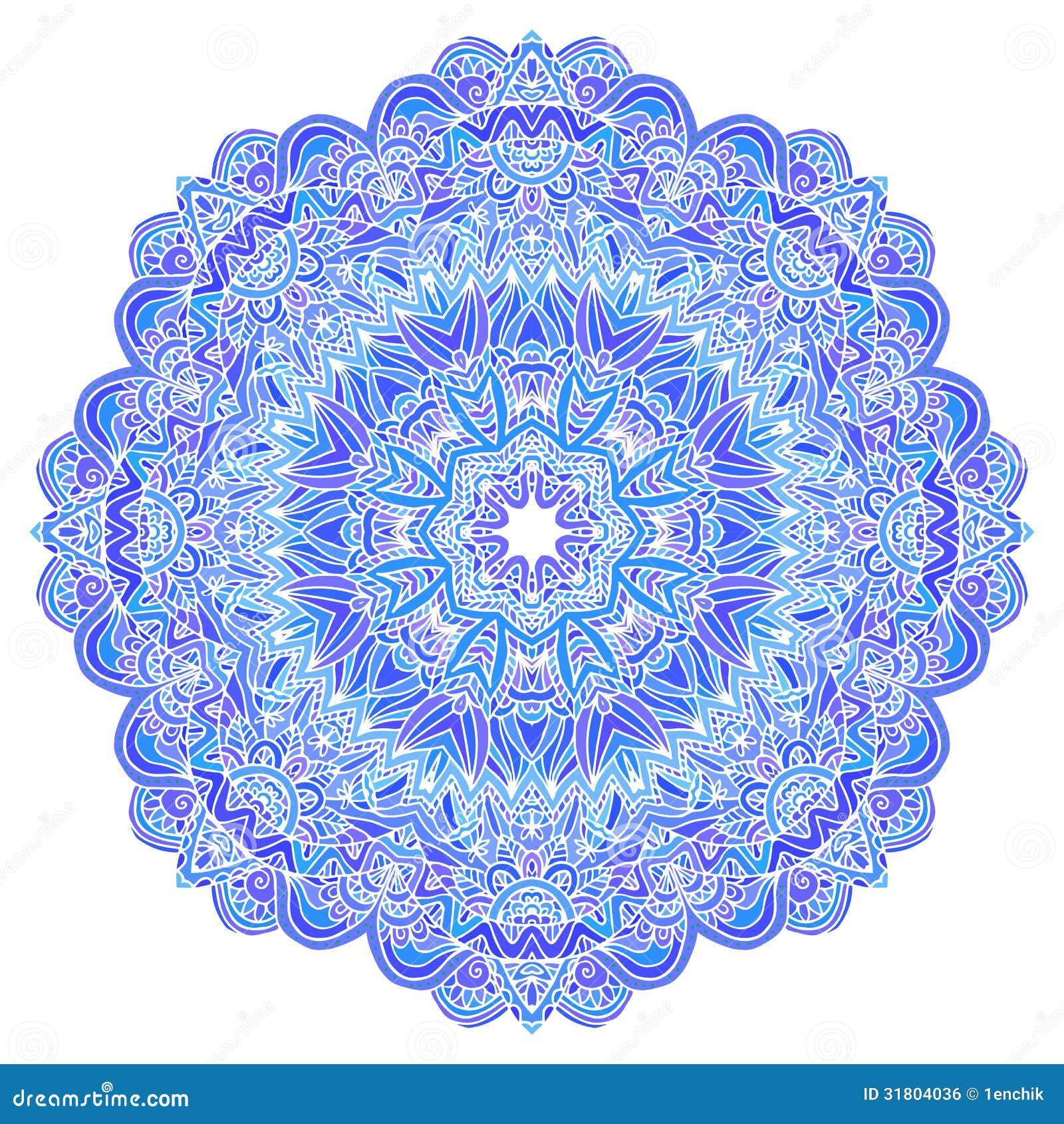 Servilleta Adornada De Encaje Del Azul Del Vector Ilustración del ...