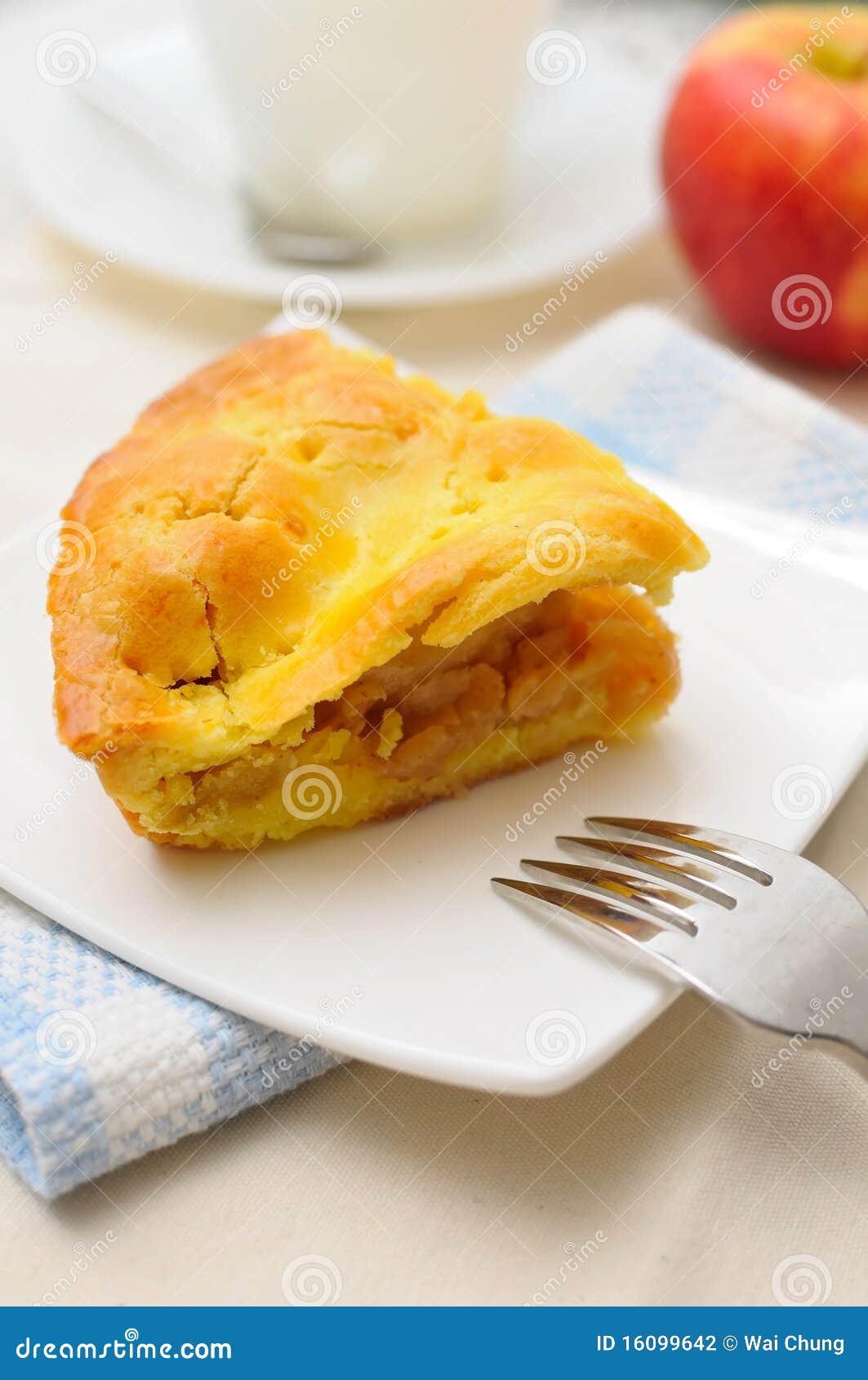 Serving of apple pie stock photo. Image of fresh, sweet - 16099642