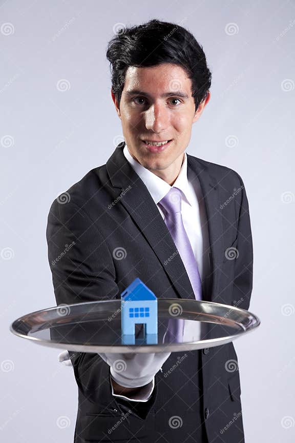 Serving the Best House Service Stock Photo - Image of businessman ...