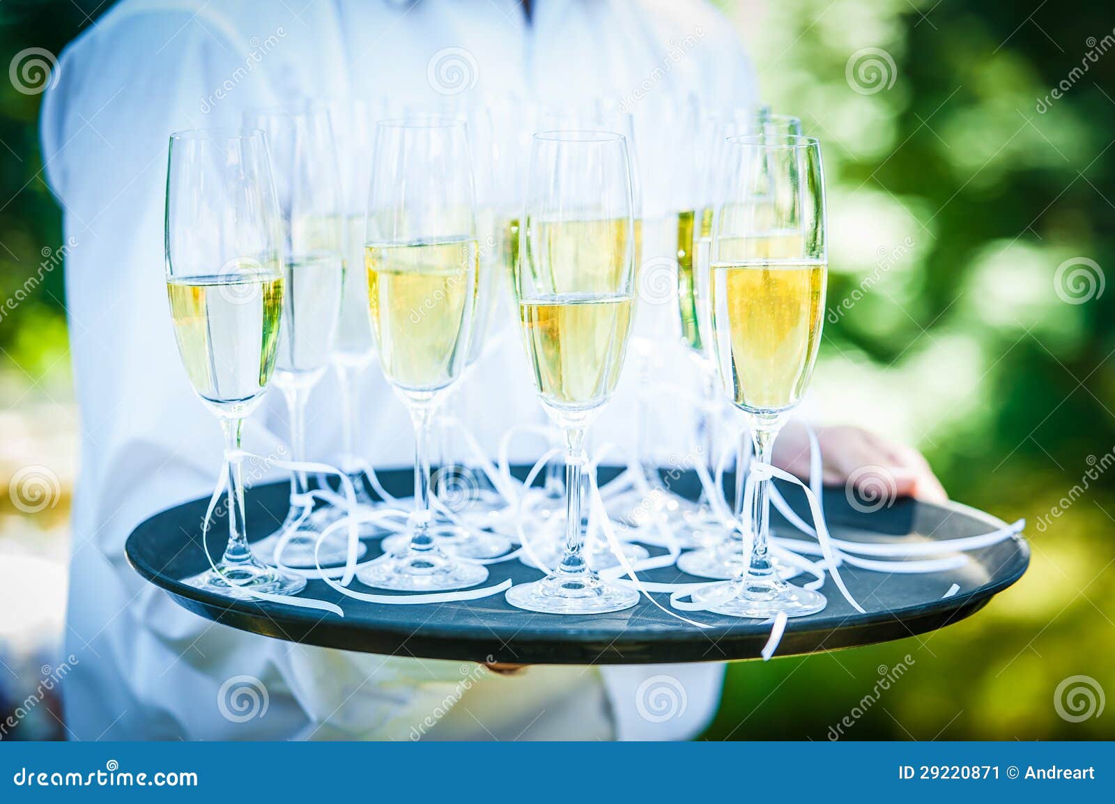 Serving Champagne stock image. Image of alcohol, outside - 29220871