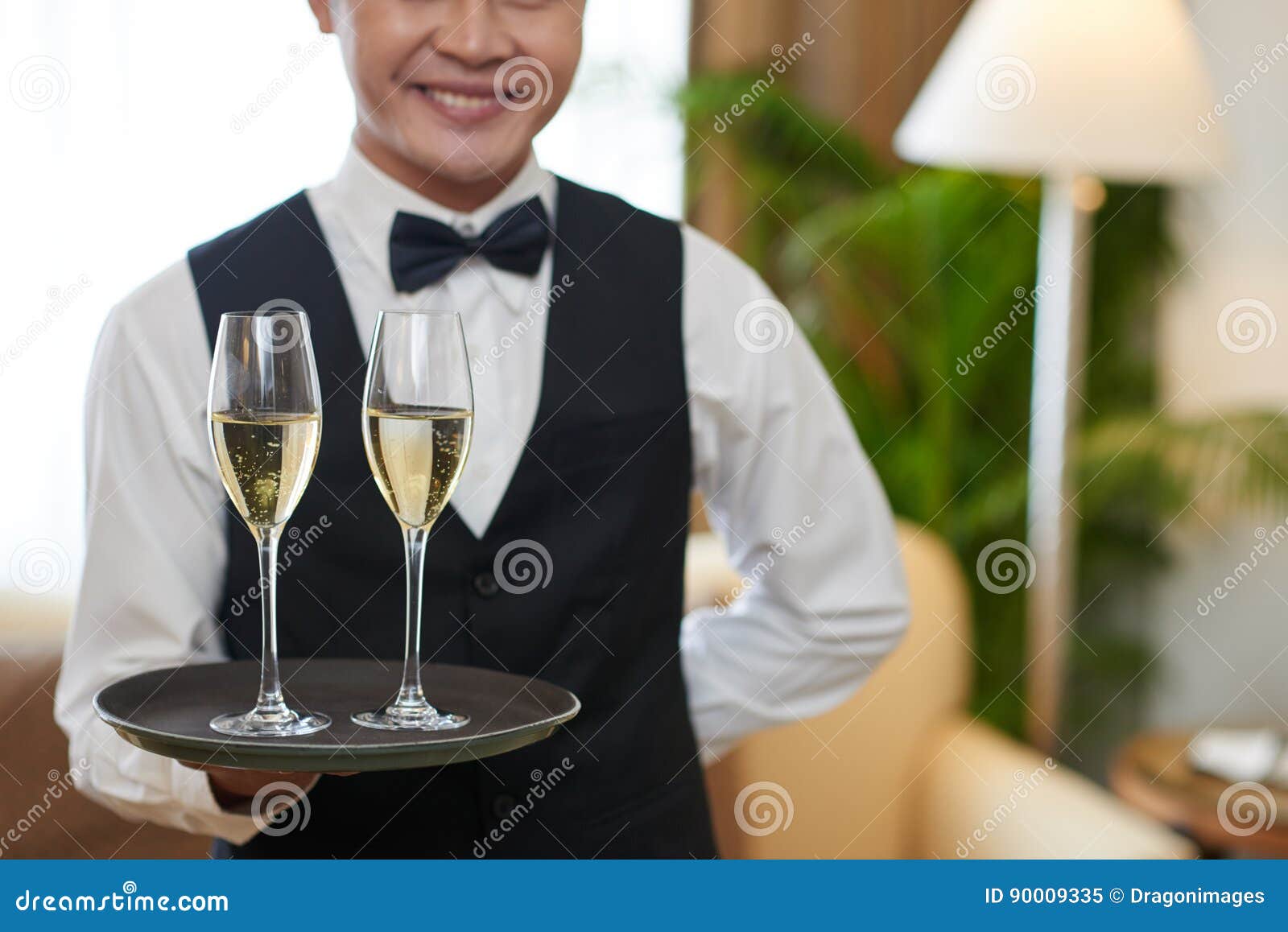 Serving champagne stock image. Image of catering, hotel - 90009335