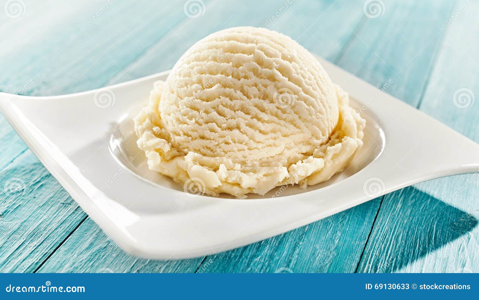 Serving of Delicious Frozen Creamy Ice Cream Stock Image - Image of ...
