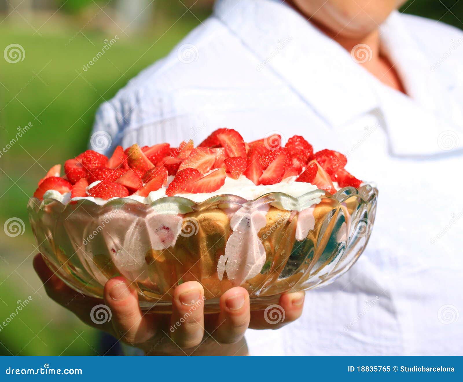 Serving dessert stock image. Image of creamy, closeup - 18835765