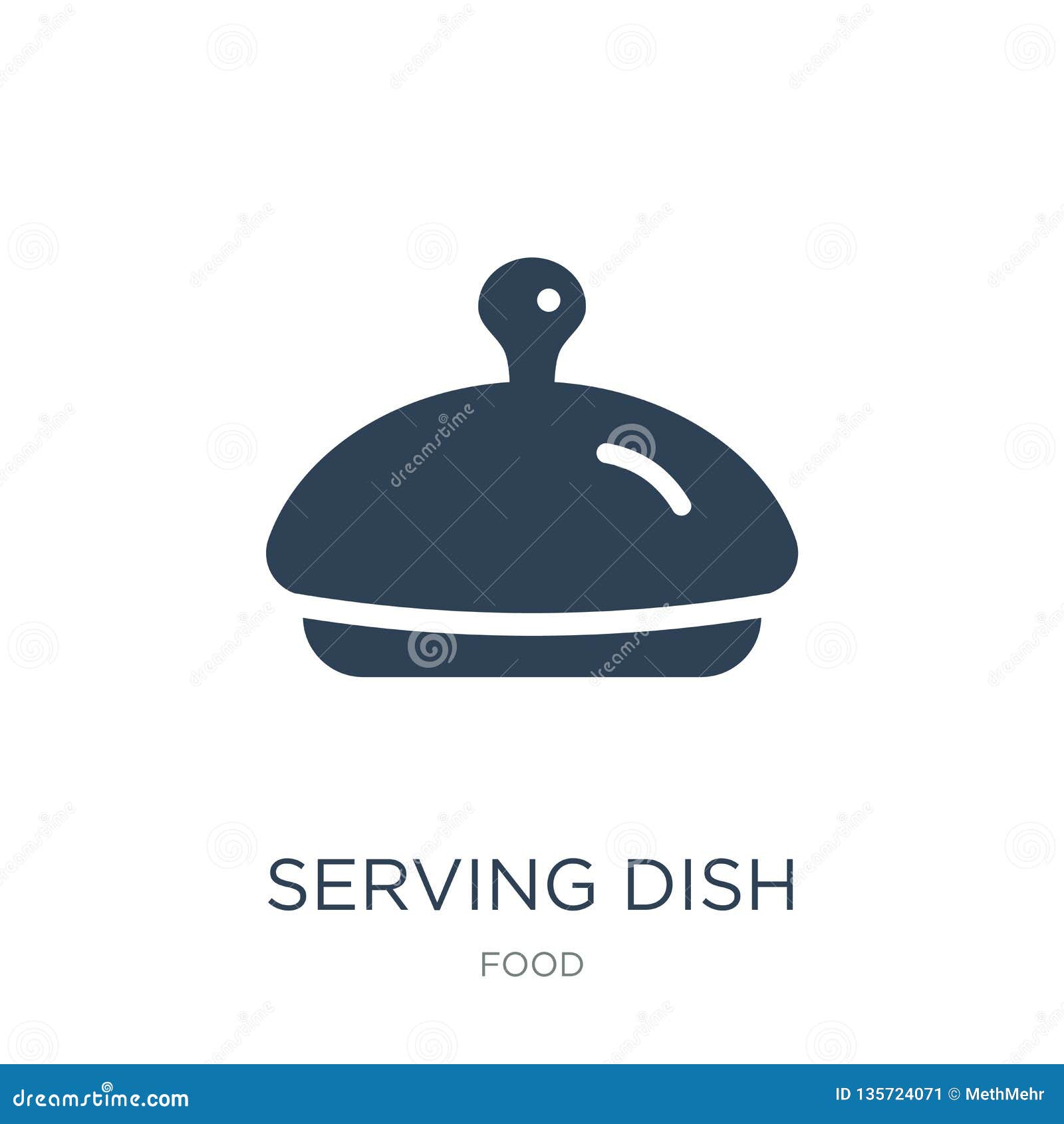 Serving Dish Icon in Trendy Design Style. Serving Dish Icon Isolated on ...