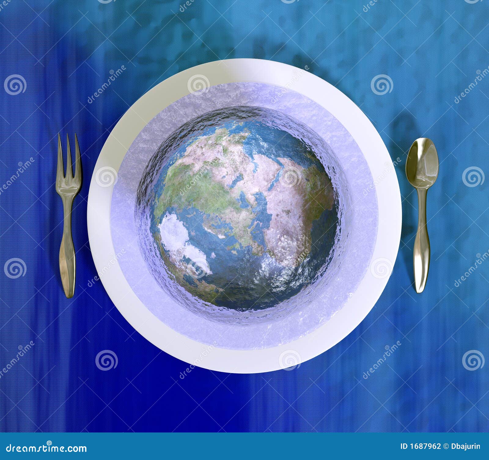 Serving the Earth in a Jelly Stock Illustration - Illustration of ...