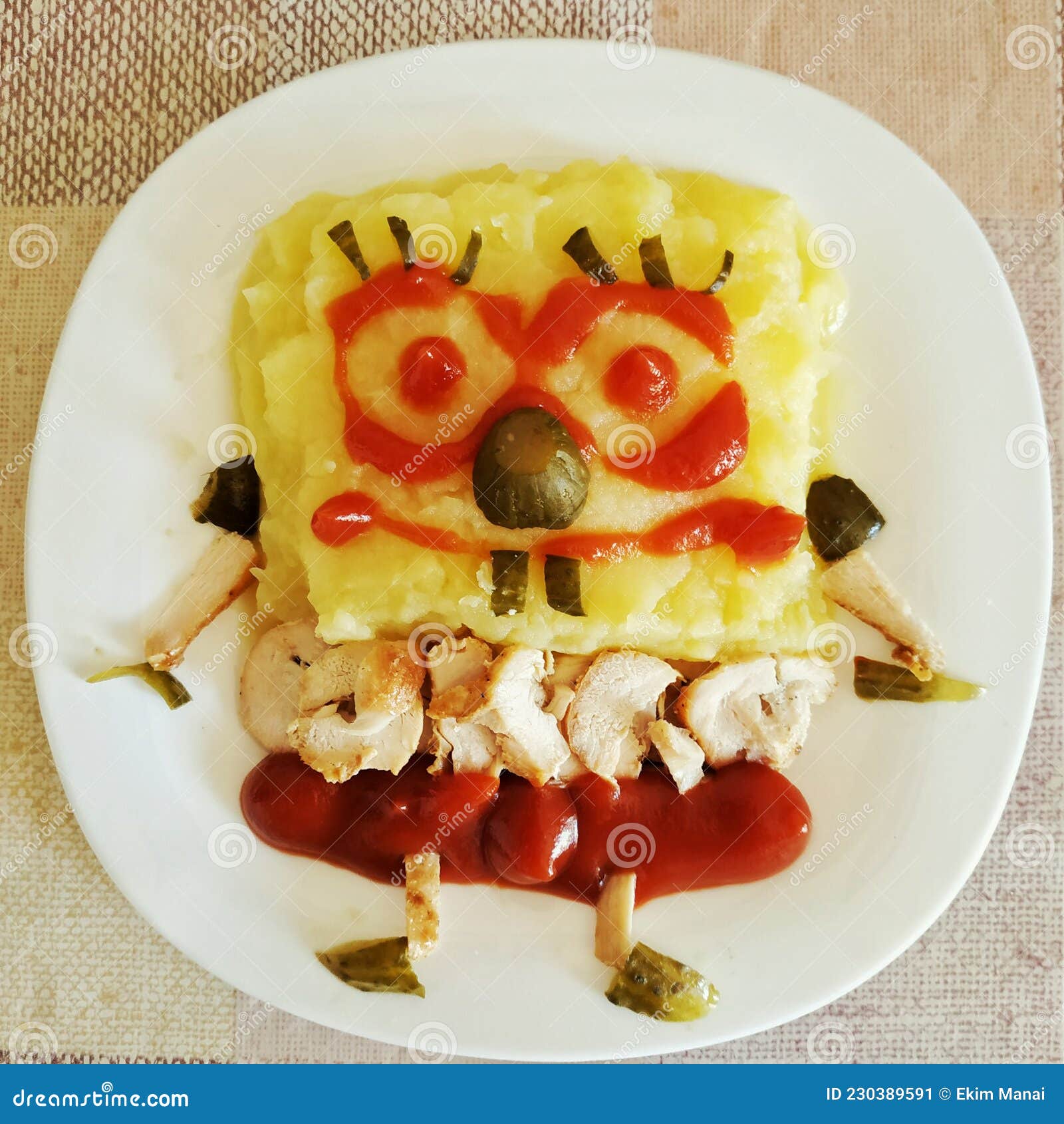 Serving food spongebob stock image. Image of snack, cuisine - 230389591