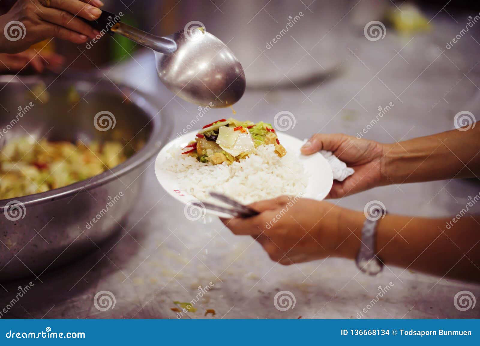 Serving the Homeless Hungry and Poor Stock Photo - Image of feeding ...