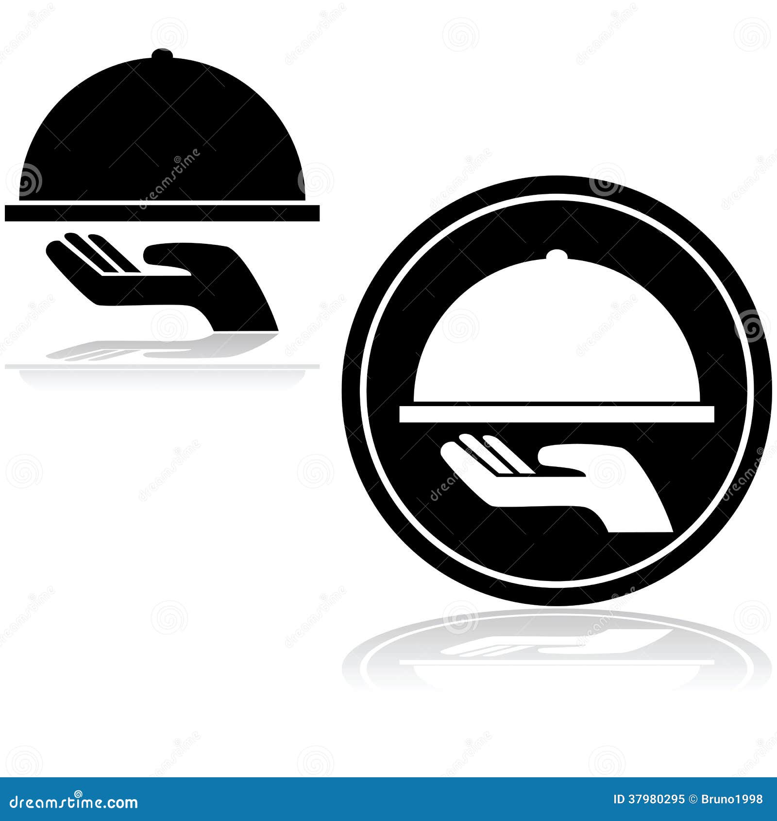 Serving icon stock illustration. Illustration of tray - 37980295