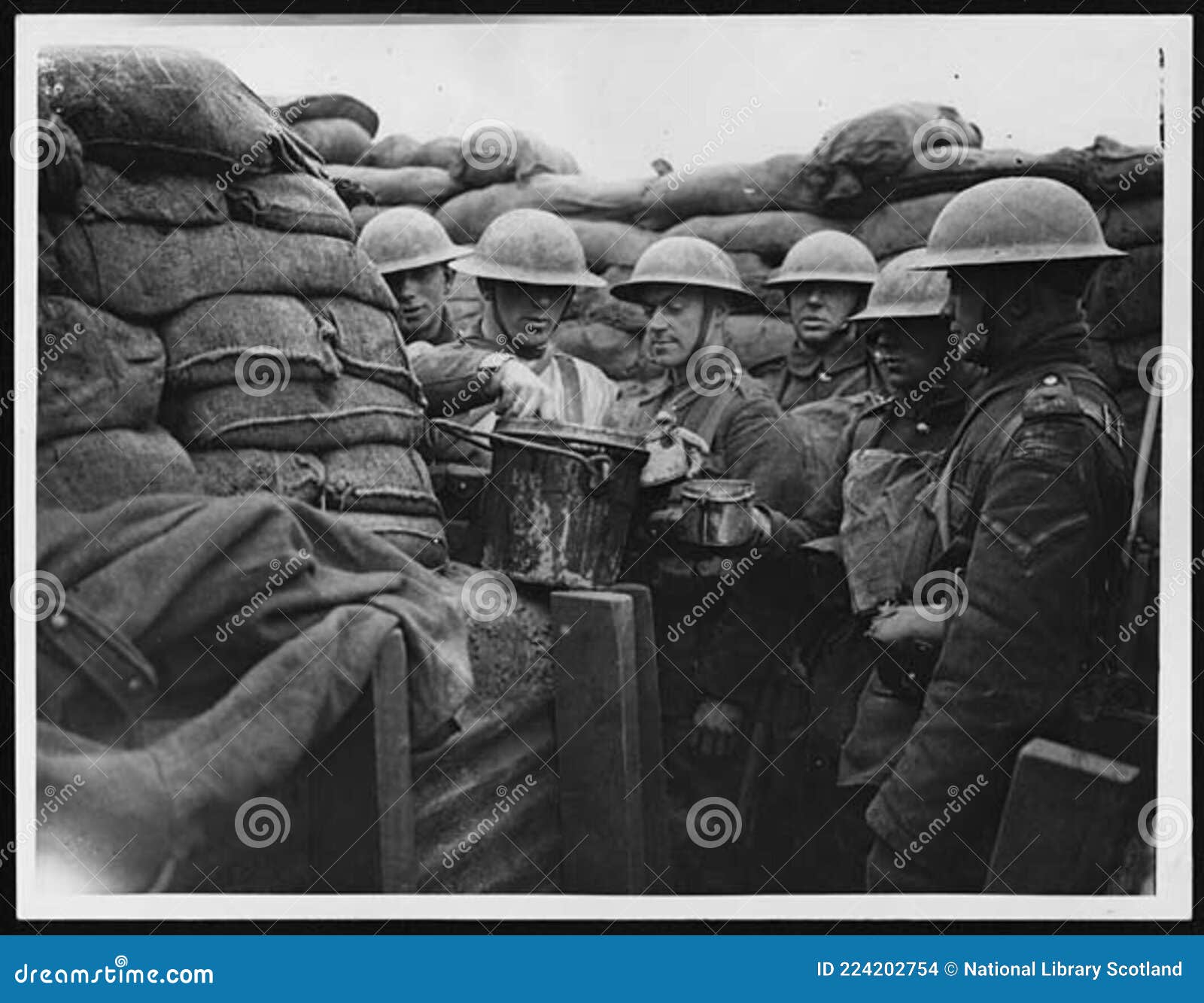 Serving Out The Stew In A Front Line Trench Picture. Image: 224202754