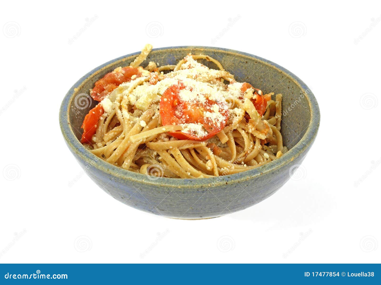 Serving Pasta Gray Speckled Bowl Stock Photo - Image of onion, white ...
