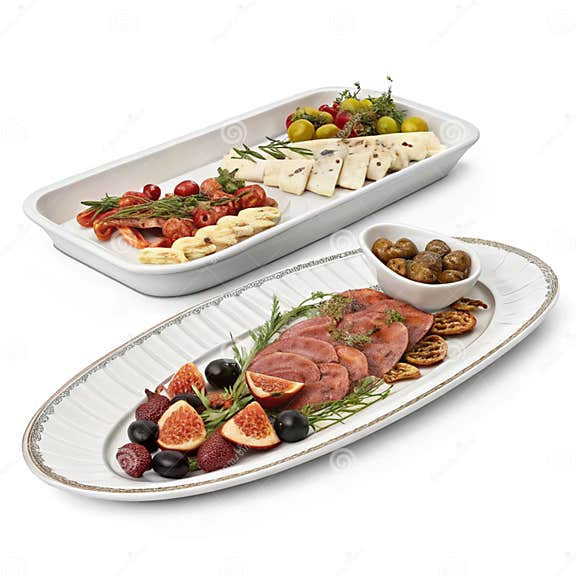 Serving Platters Realistic Element Stock Illustration - Illustration of ...