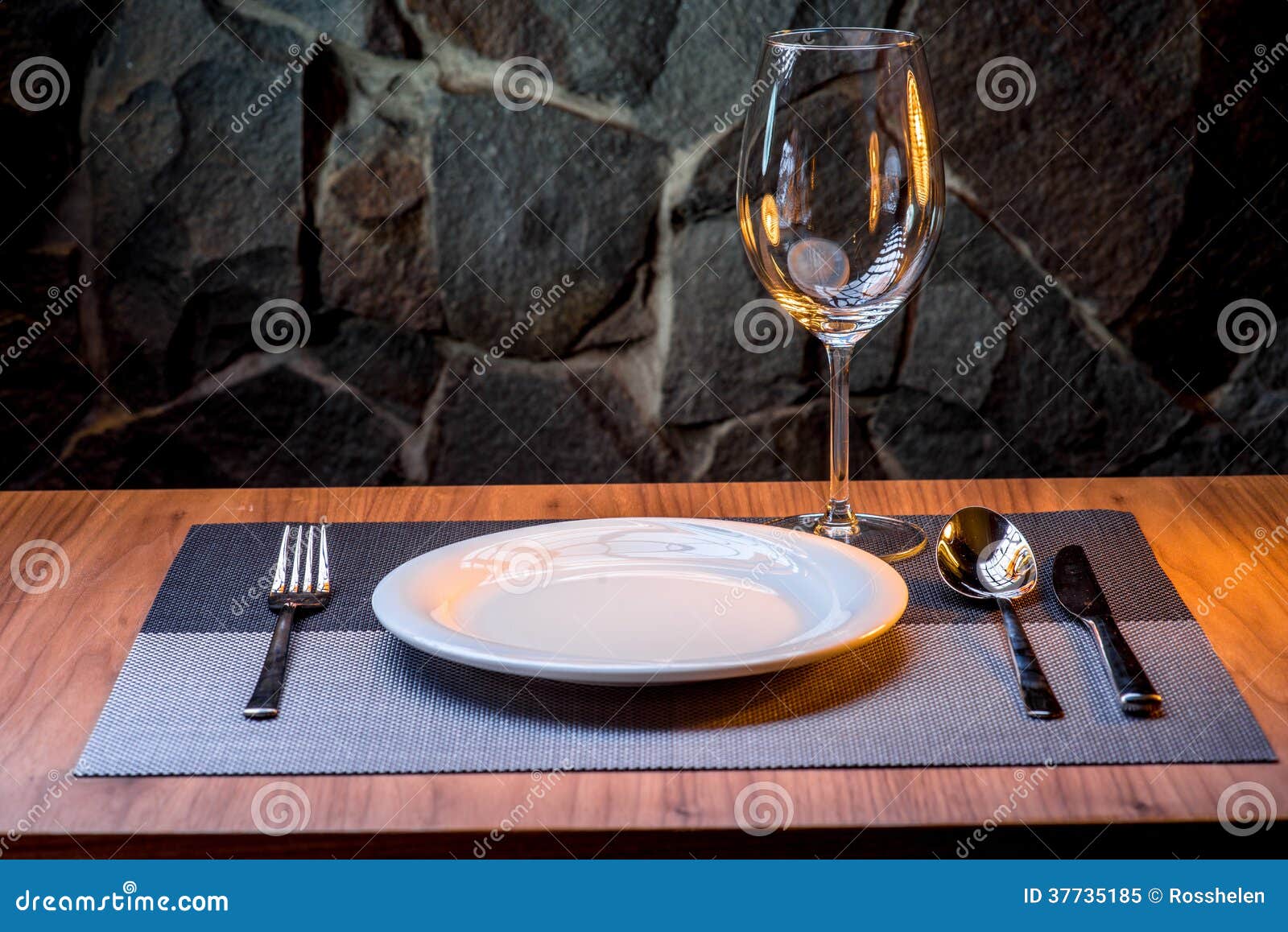 Serving in Restaurant without Food Stock Image - Image of empty, light ...