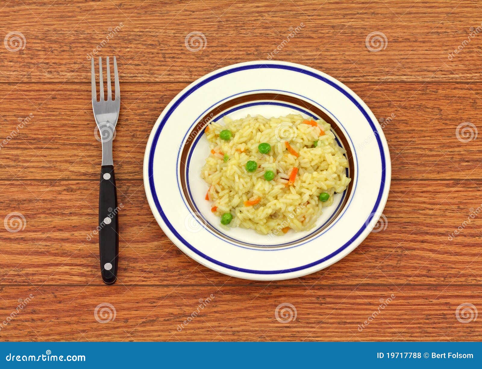 Serving of Rice Pilaf on Small Plate Stock Photo - Image of delicious ...