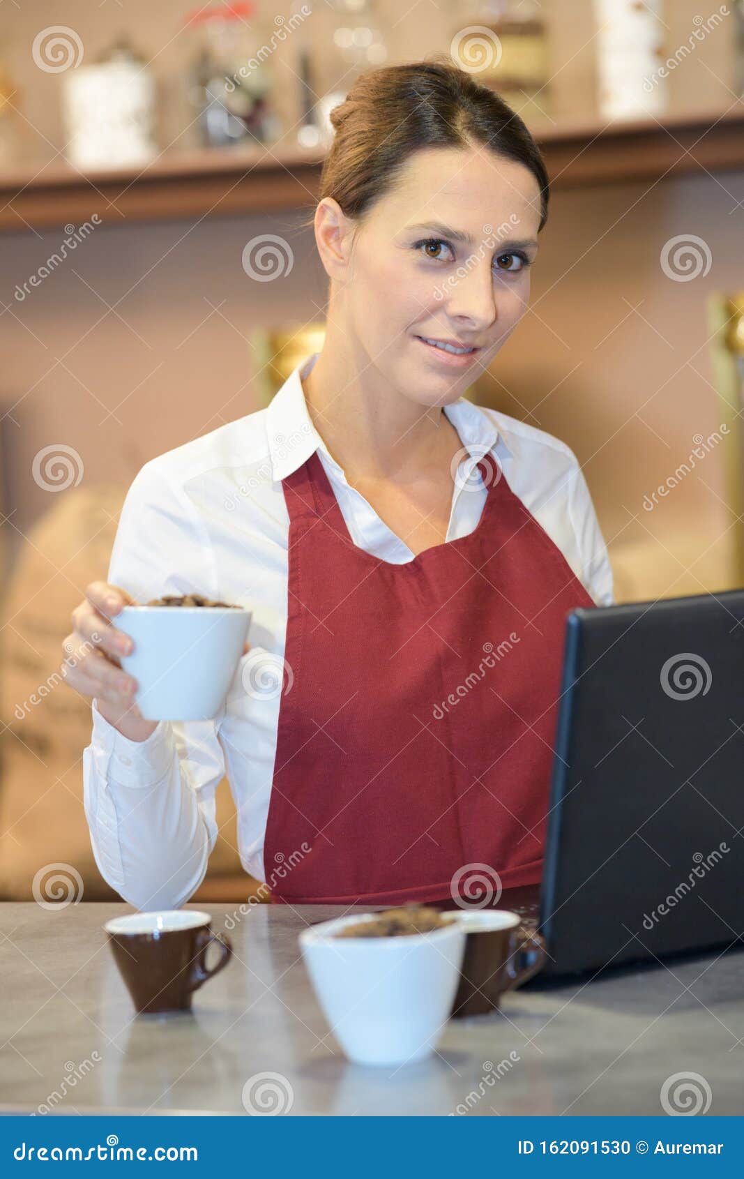 Serving Service Staff Customer Service Cafe Concept Stock Photo - Image ...