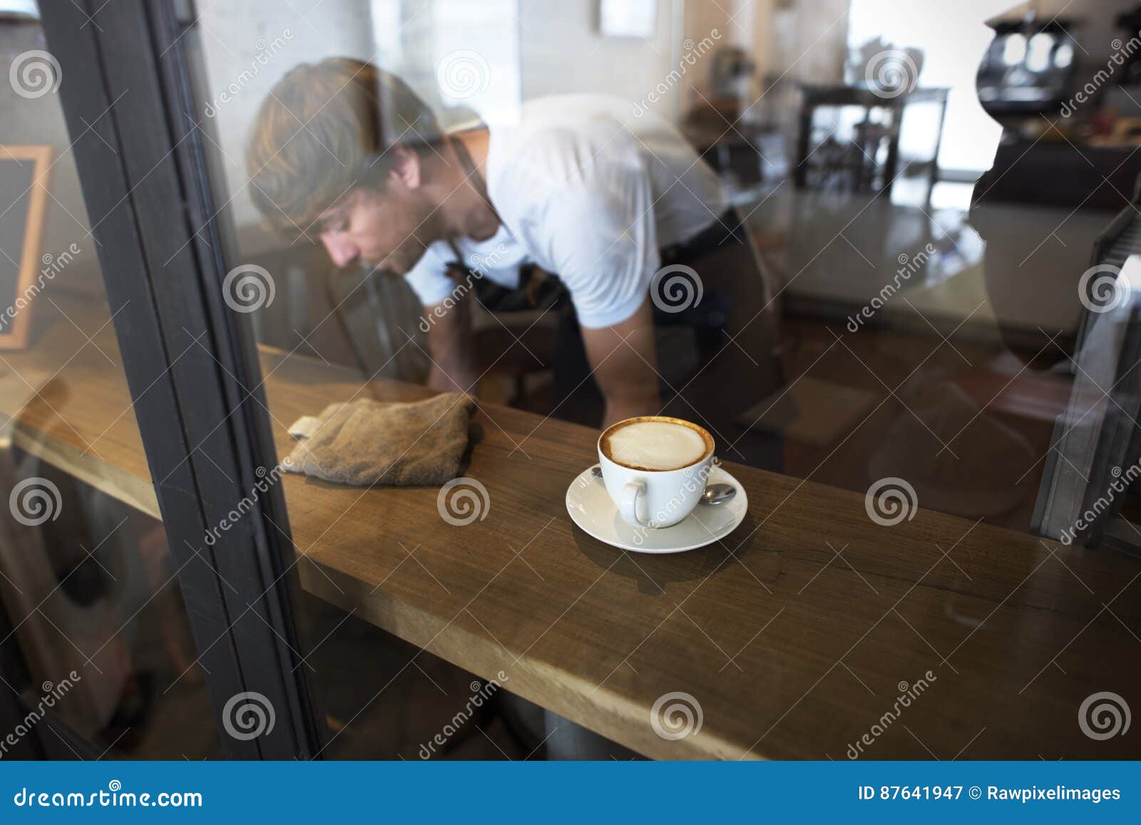 Serving Service Staff Customer Service Cafe Concept Stock Image - Image ...
