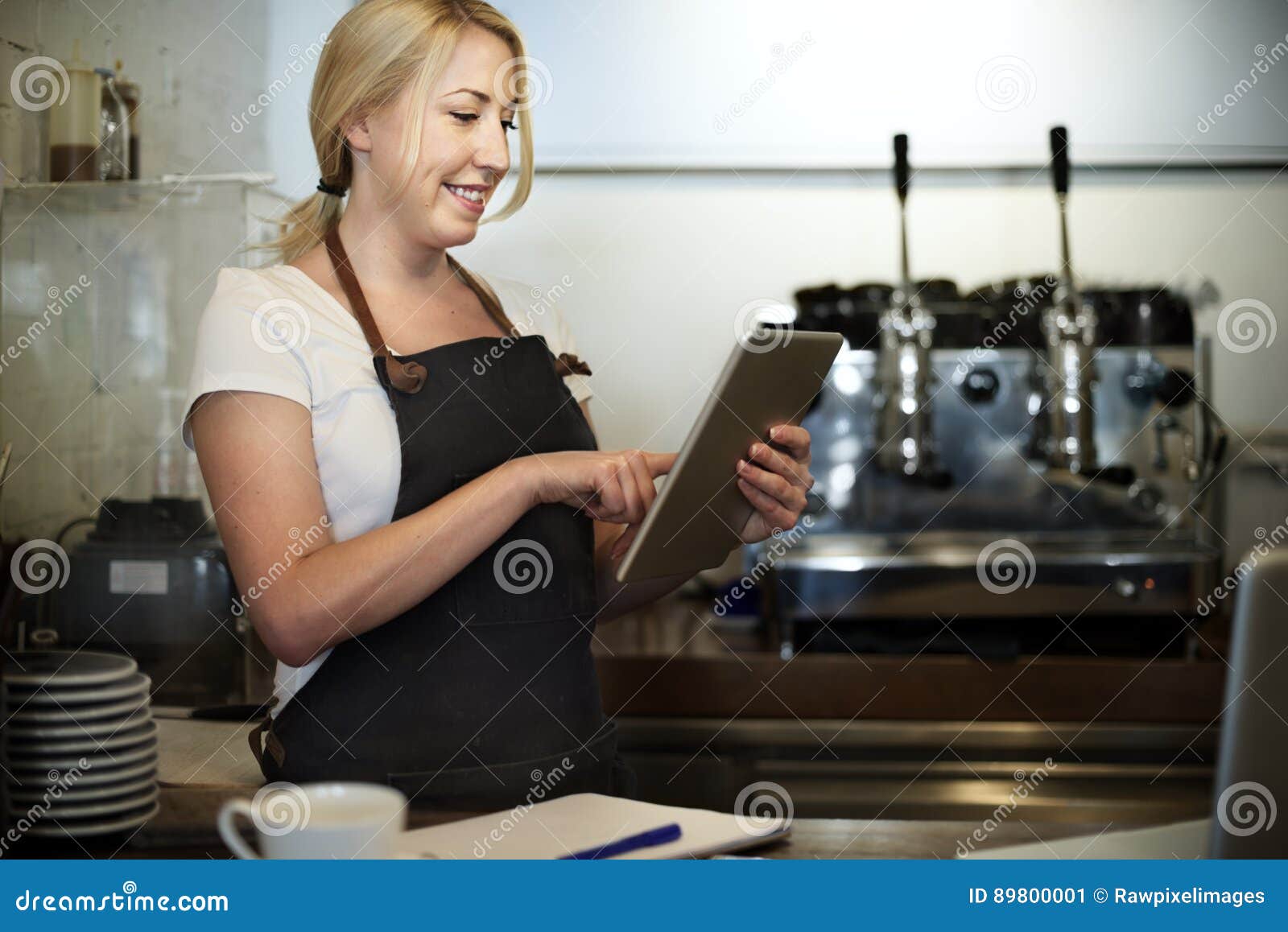 Serving Service Staff Customer Service Cafe Concept Stock Image - Image ...