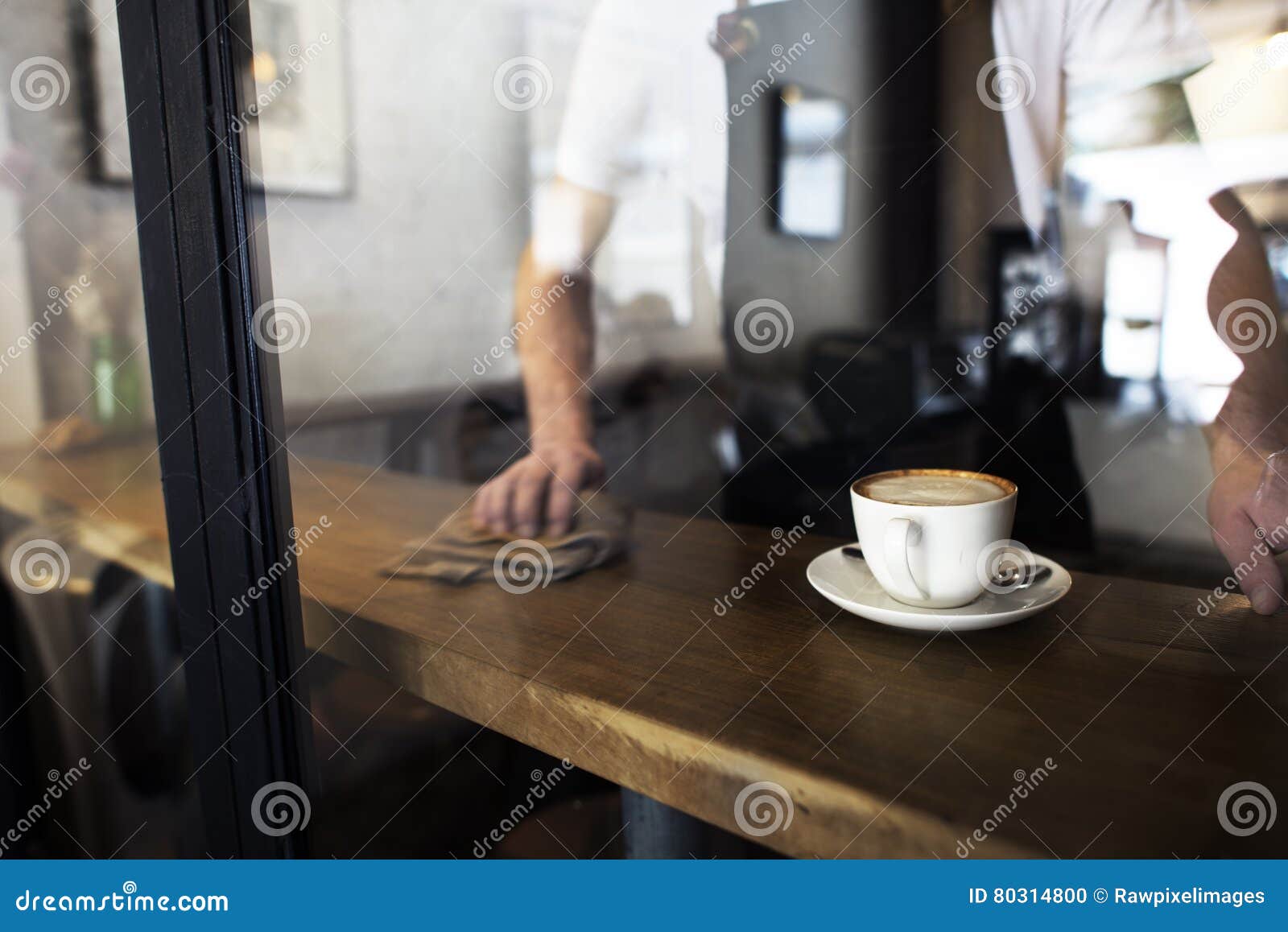 Serving Service Staff Customer Service Cafe Concept Stock Photo - Image ...