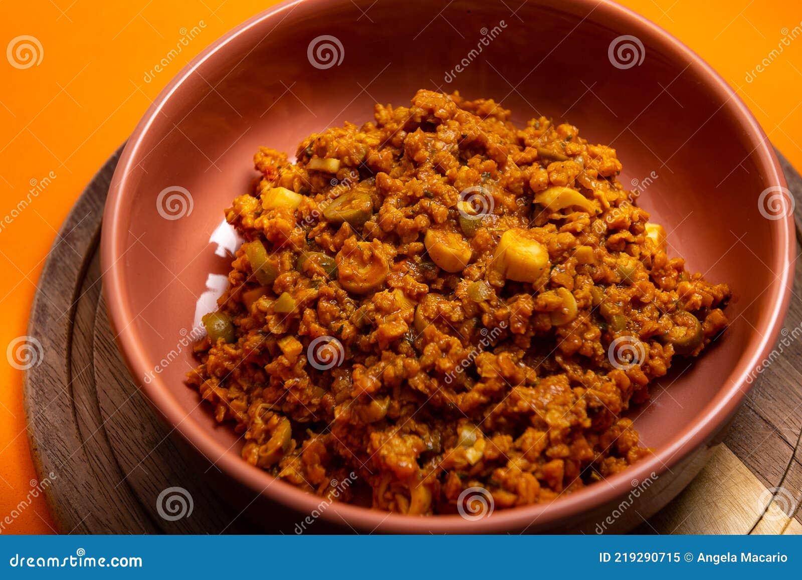 Portion of Spiced Textured Soy Protein. Stock Image - Image of ...